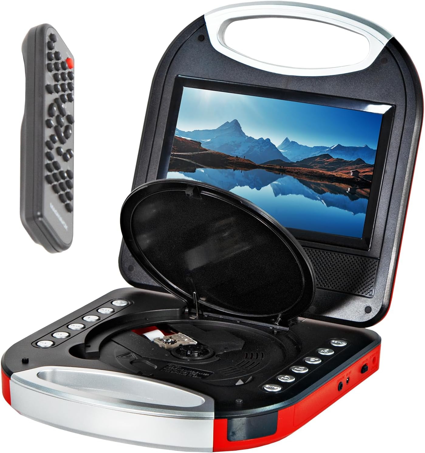 MTFT750-RD Portable 7 inch TFT DVD/CD Player with Remote Control and ...