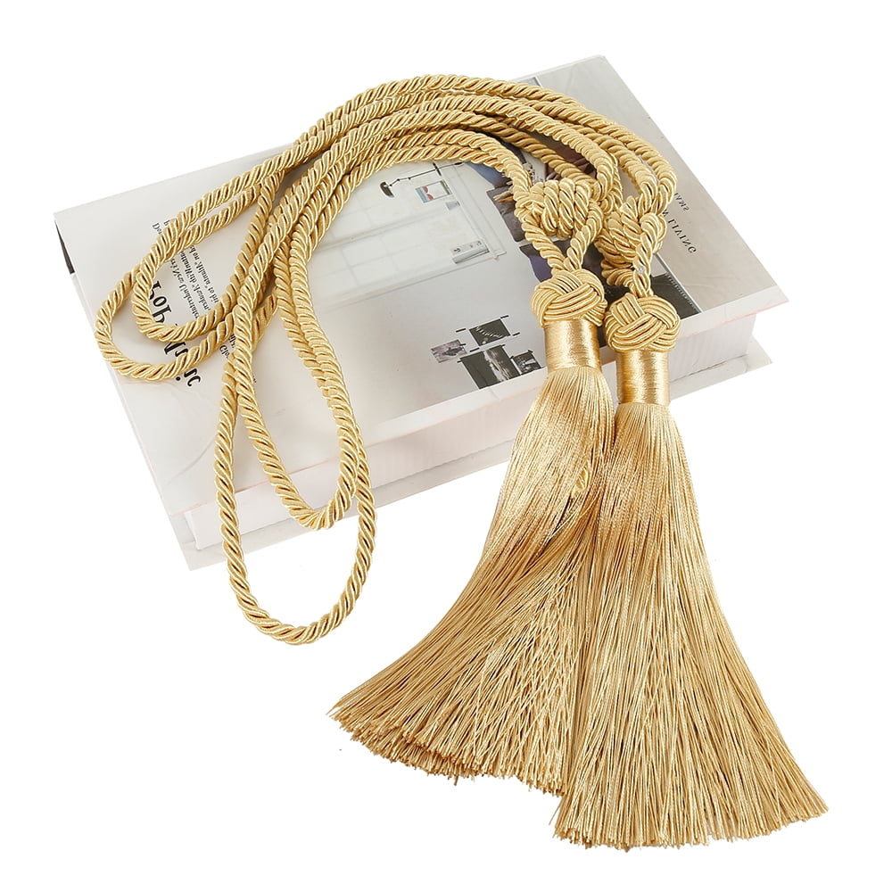 MTFun 1 Pair Tassel Curtain Tiebacks Home Decor Curtain Fring Window ...