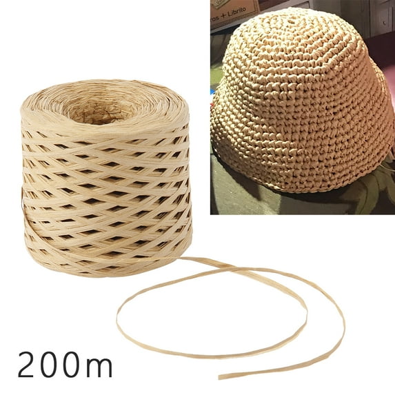 MTFun 200M/Roll Raffia Paper Ribbon DIY Cord Crafts Twine Rope String ...