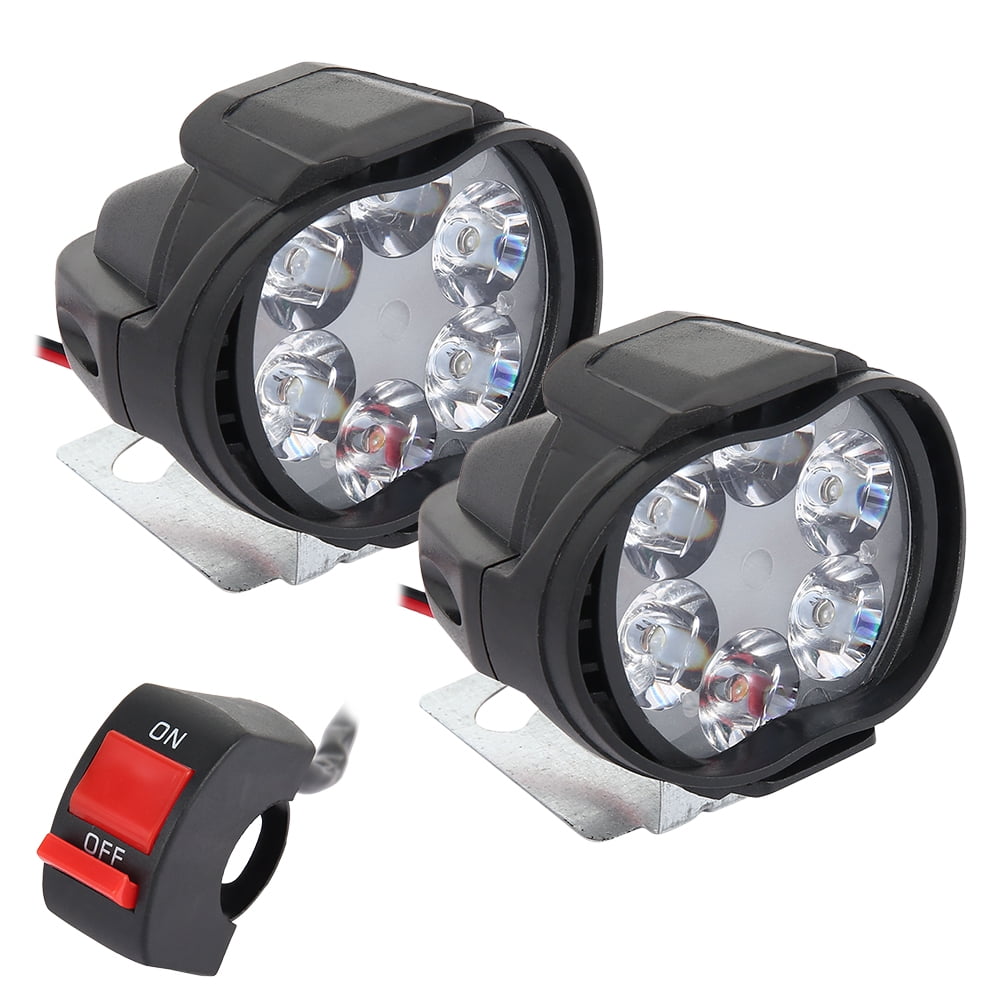 MTFun 2PCS 10W LED Motorcycle Headlight Waterproof 6 Round LED High ...