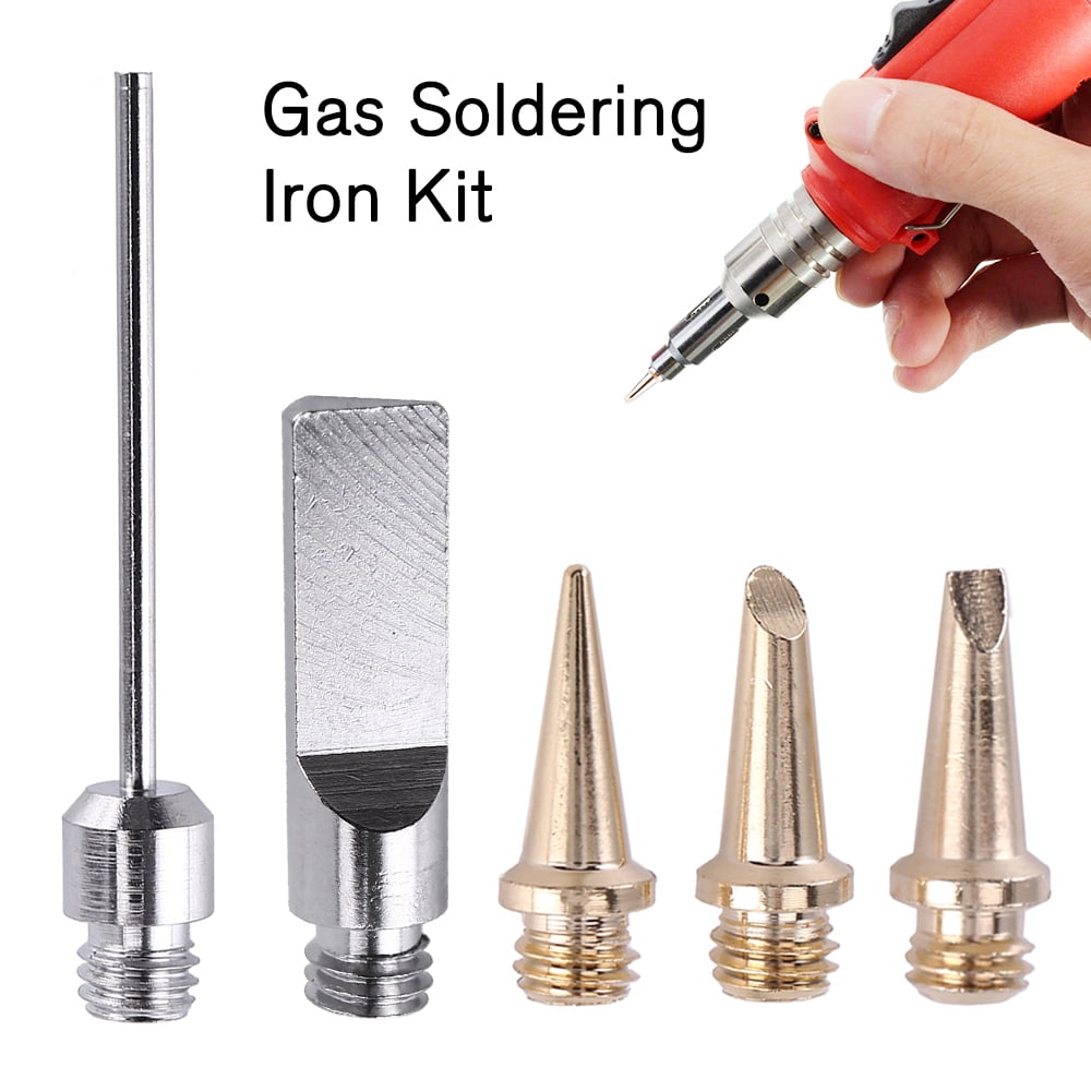 MTFun 5-Pc Butane Gas Soldering Iron Kit Cutting Head Tips Torch Pen ...