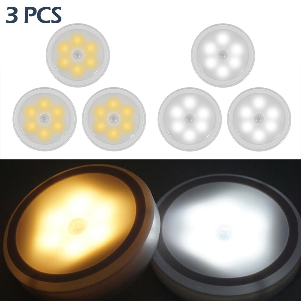 MTFun 6 LEDs Wireless Night Light PIR Motion Sensor Night Lamp Battery ...