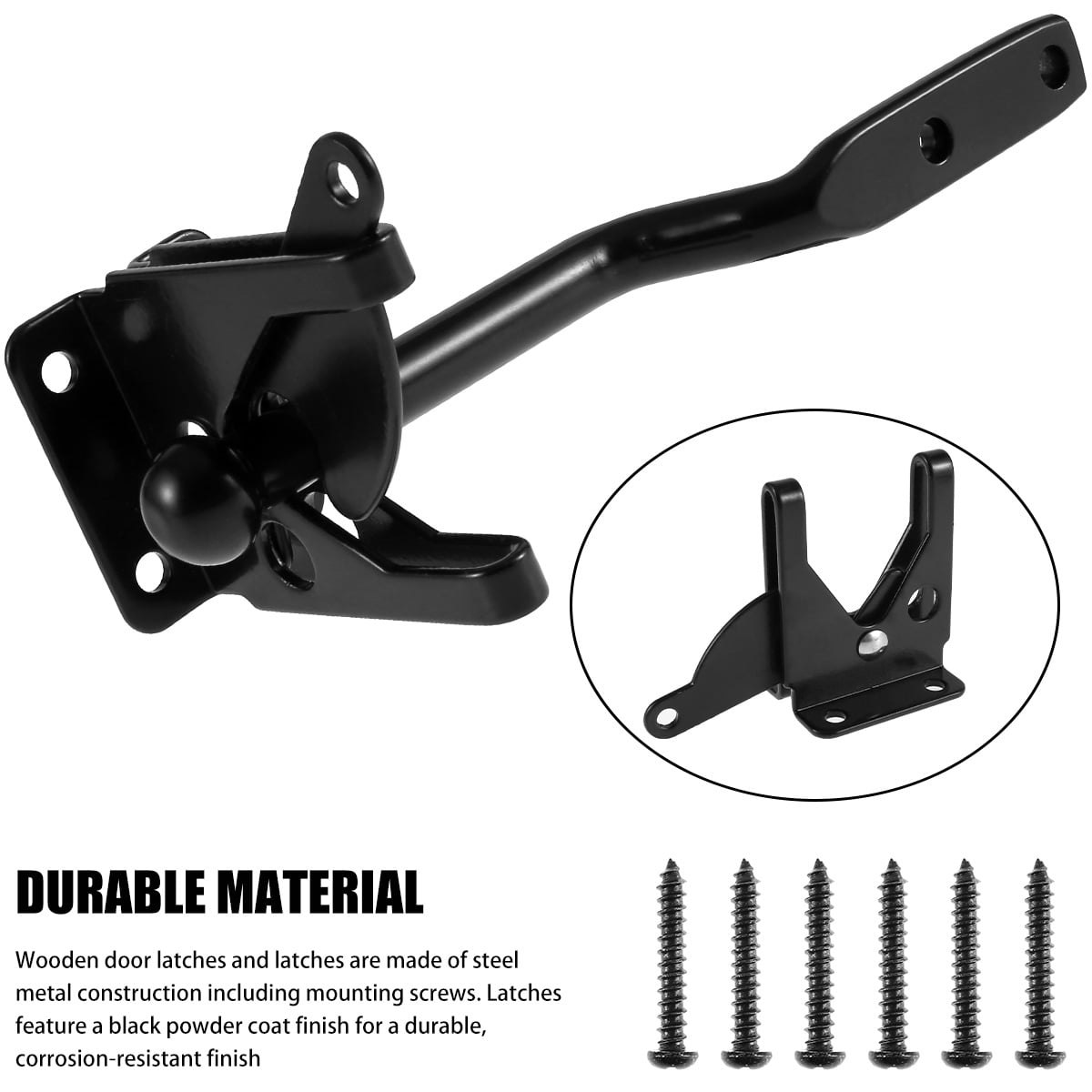 MTFun Gate Latch Self Locking Heavy Duty Gate Catch Weather Resistant ...