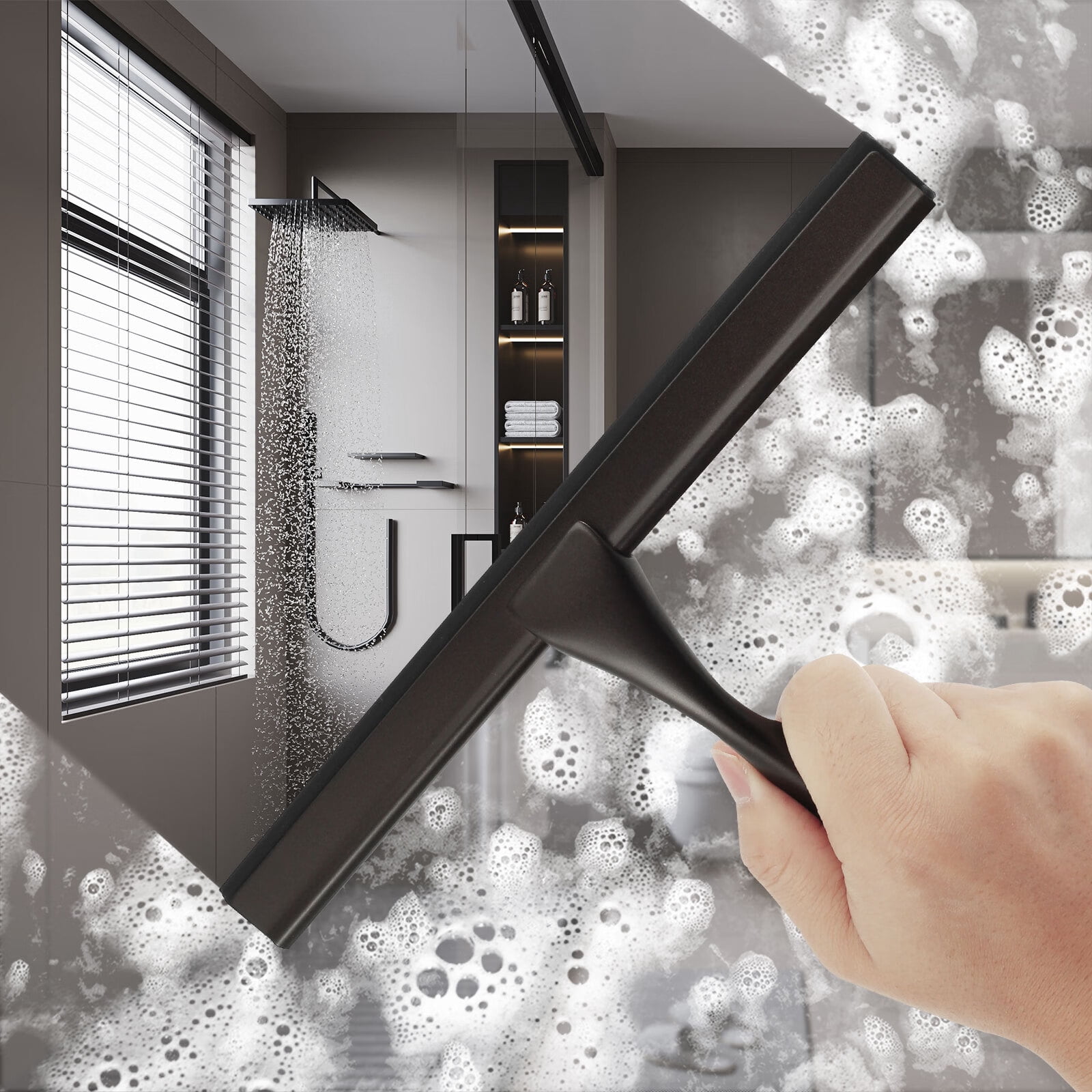 MTFun Shower Squeegee 304 Stainless Steel Window Squeegee with Hook ...