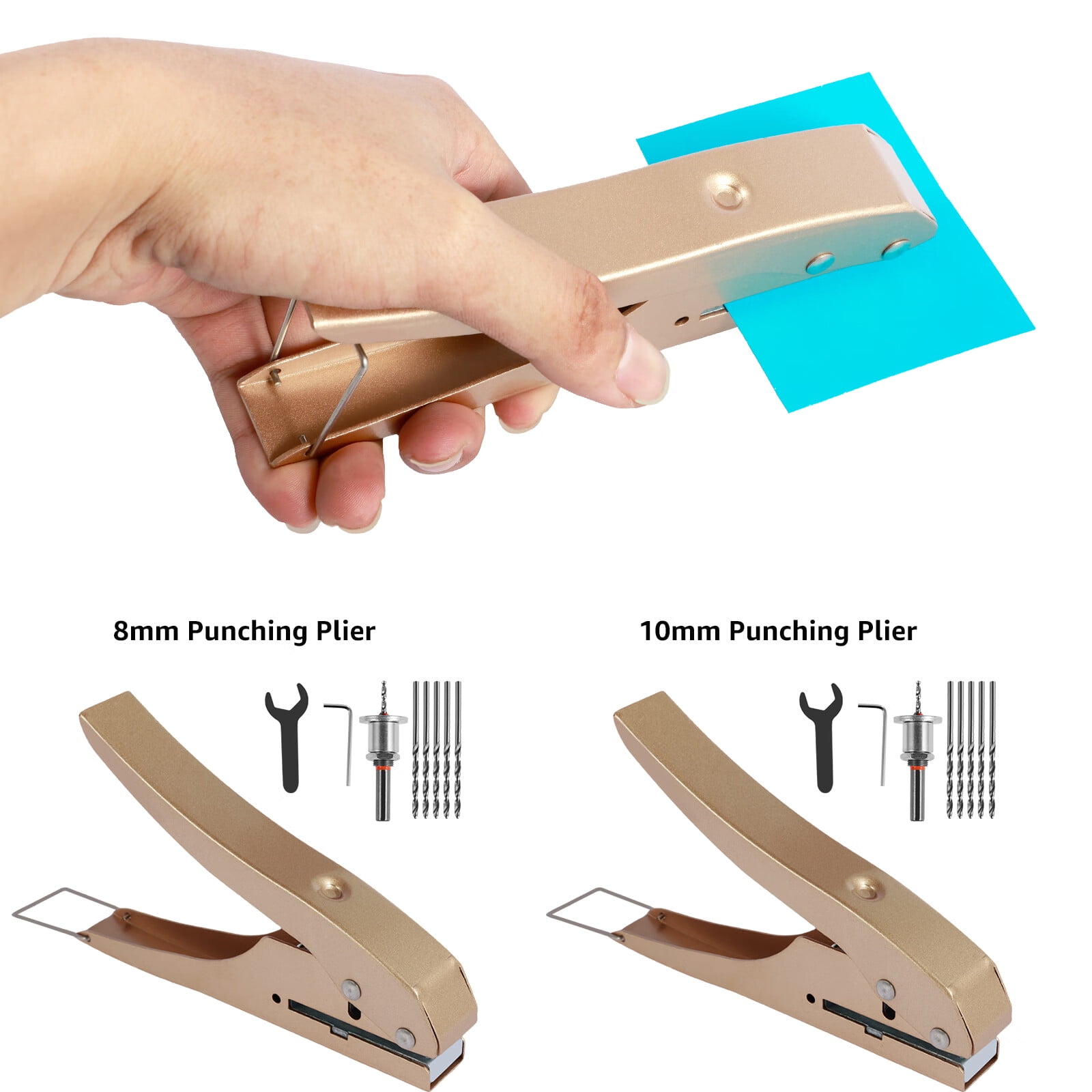 MTFun Single Hole Punch 5/16inch 3/8inch Heavy Duty Hole Puncher ...