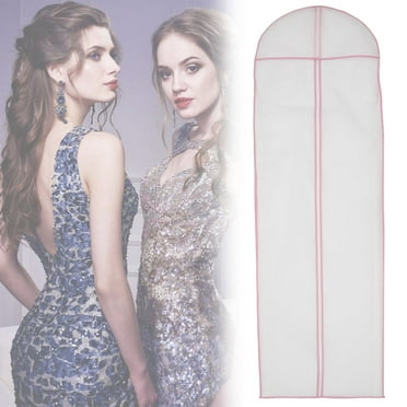 72'' Long Gown Non-woven Wedding Dress Storage Dust Cover with Shoulder ...