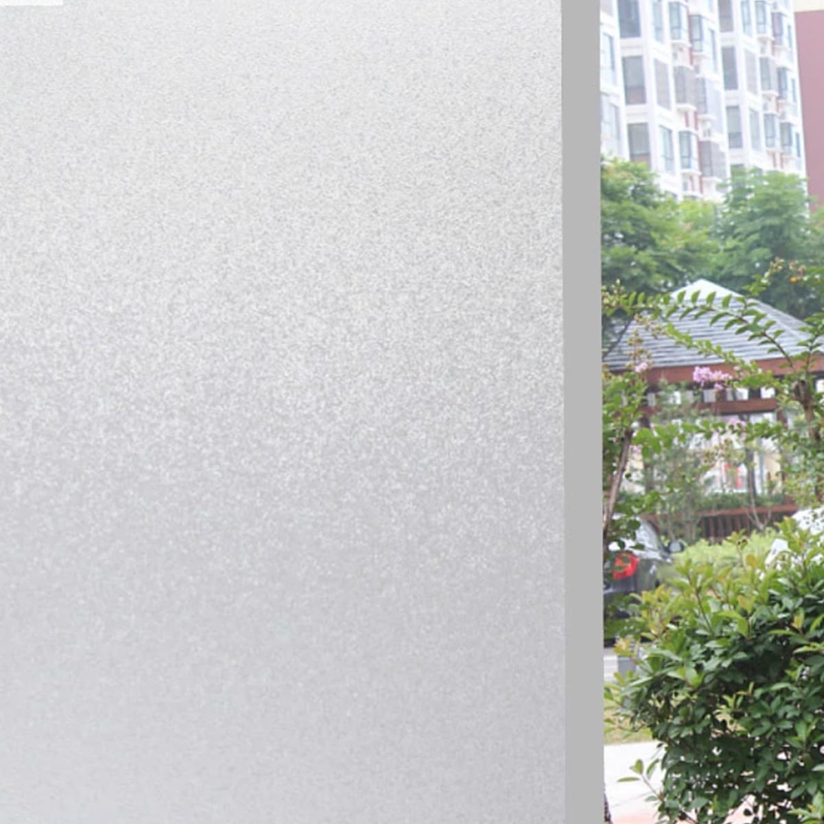 MTFun Window Film 45x200CM Non-adhesive Frosted Film PVC Glass Window ...