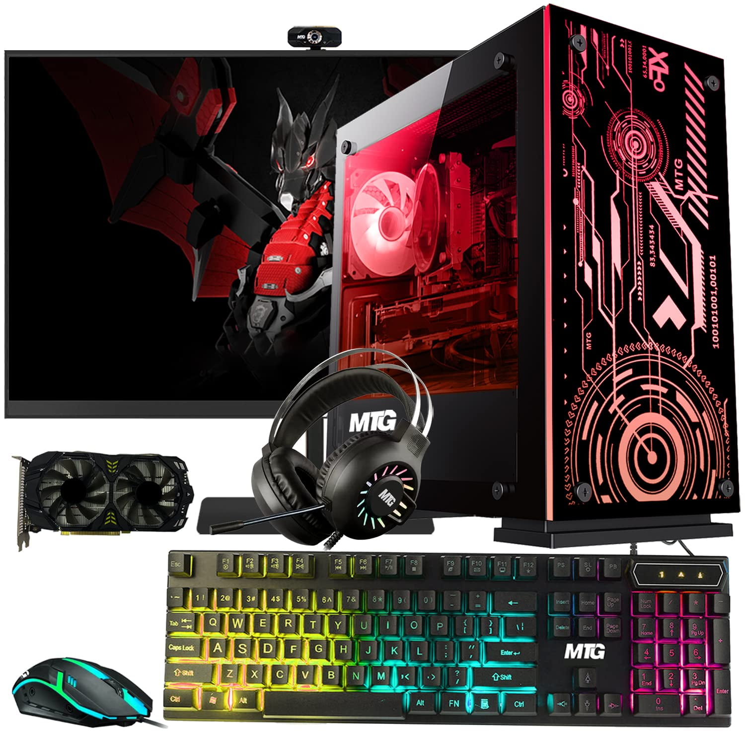 MTG Aurora 4C Gaming Tower PC- Intel Core i7 4th Gen, AMD RX 580 GDDR5 8GB 256bits Graphic, 16GB ...