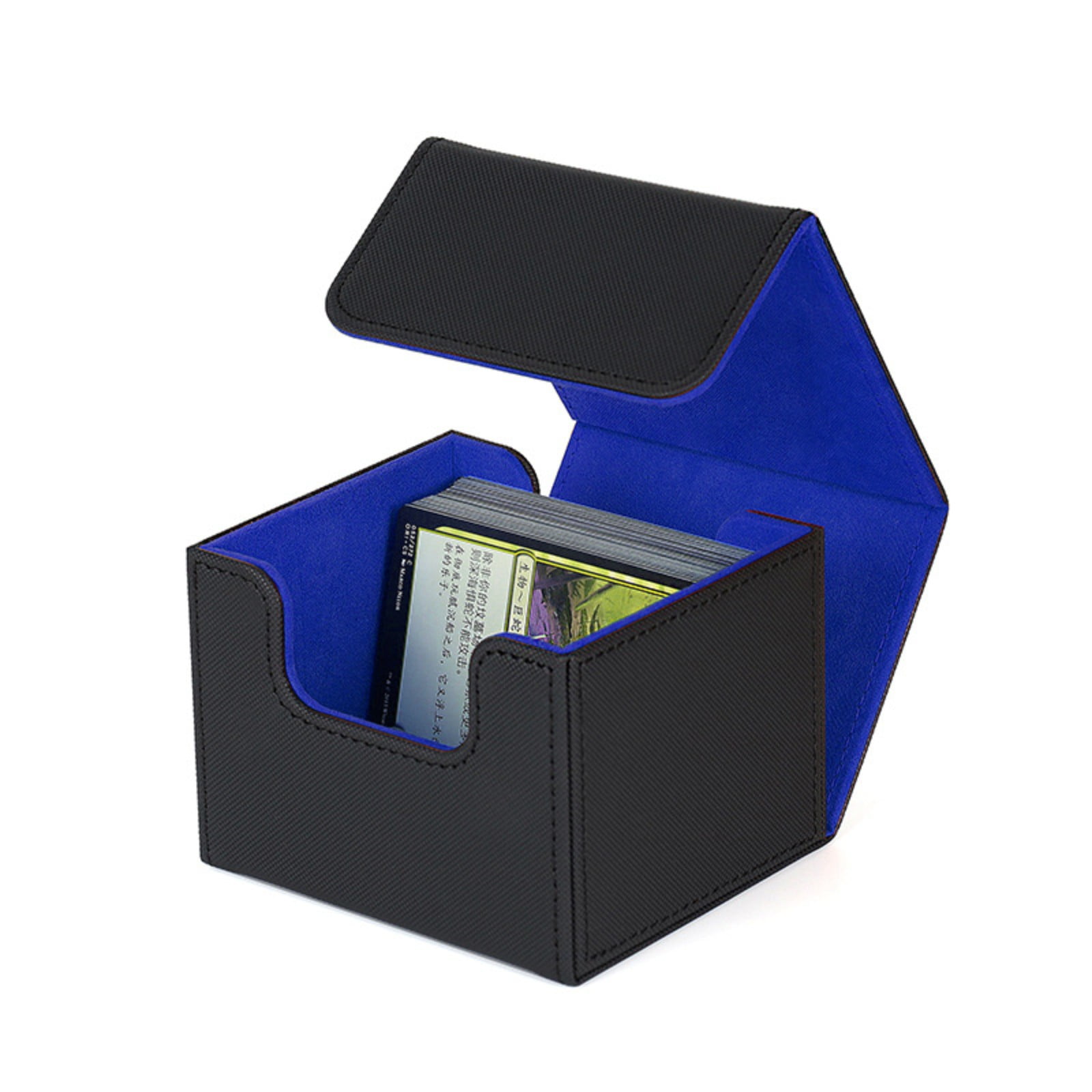 MTG Card Deck Box, Trading Card Storage Box with Commander Display, PU ...