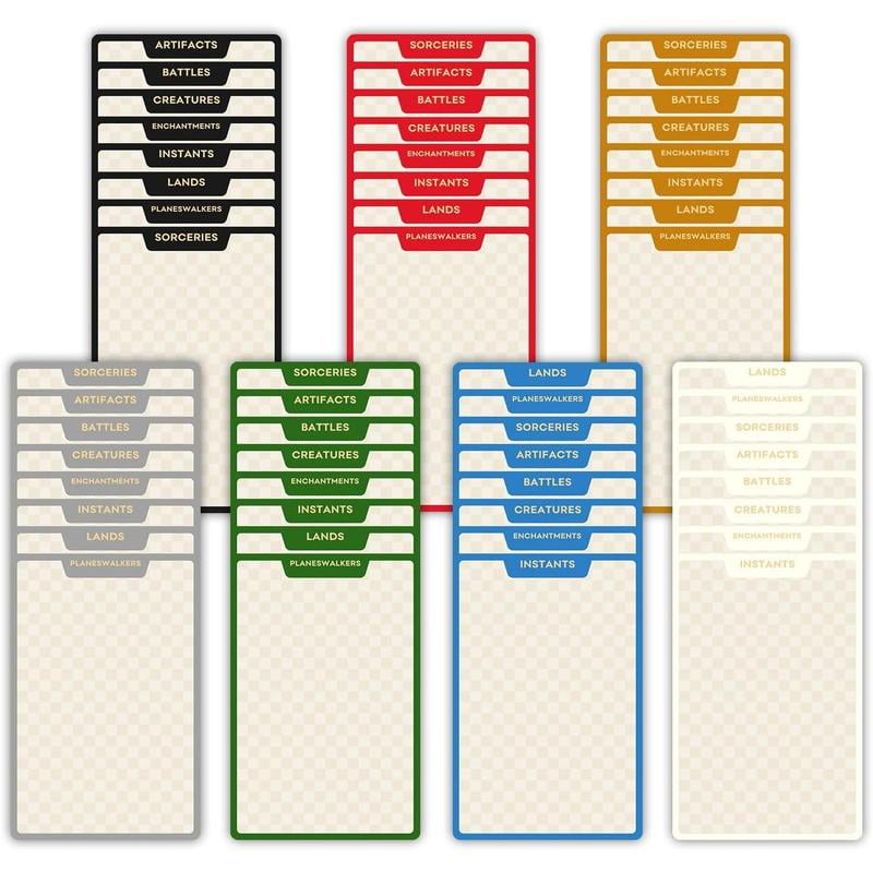 MTG Card Dividers for Storage Boxes, MTG Deck Box Dividers, Trading ...