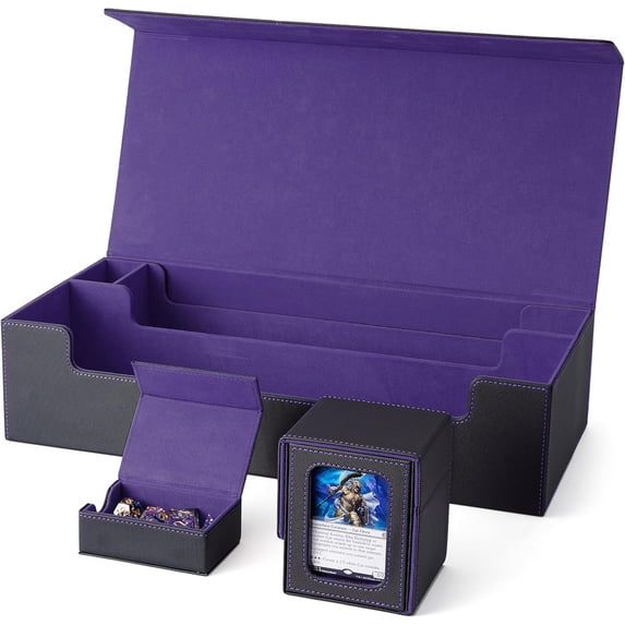 MTG Deck Box Holds 5 Display Card Deck Boxes with Playmat and Dice Box ...