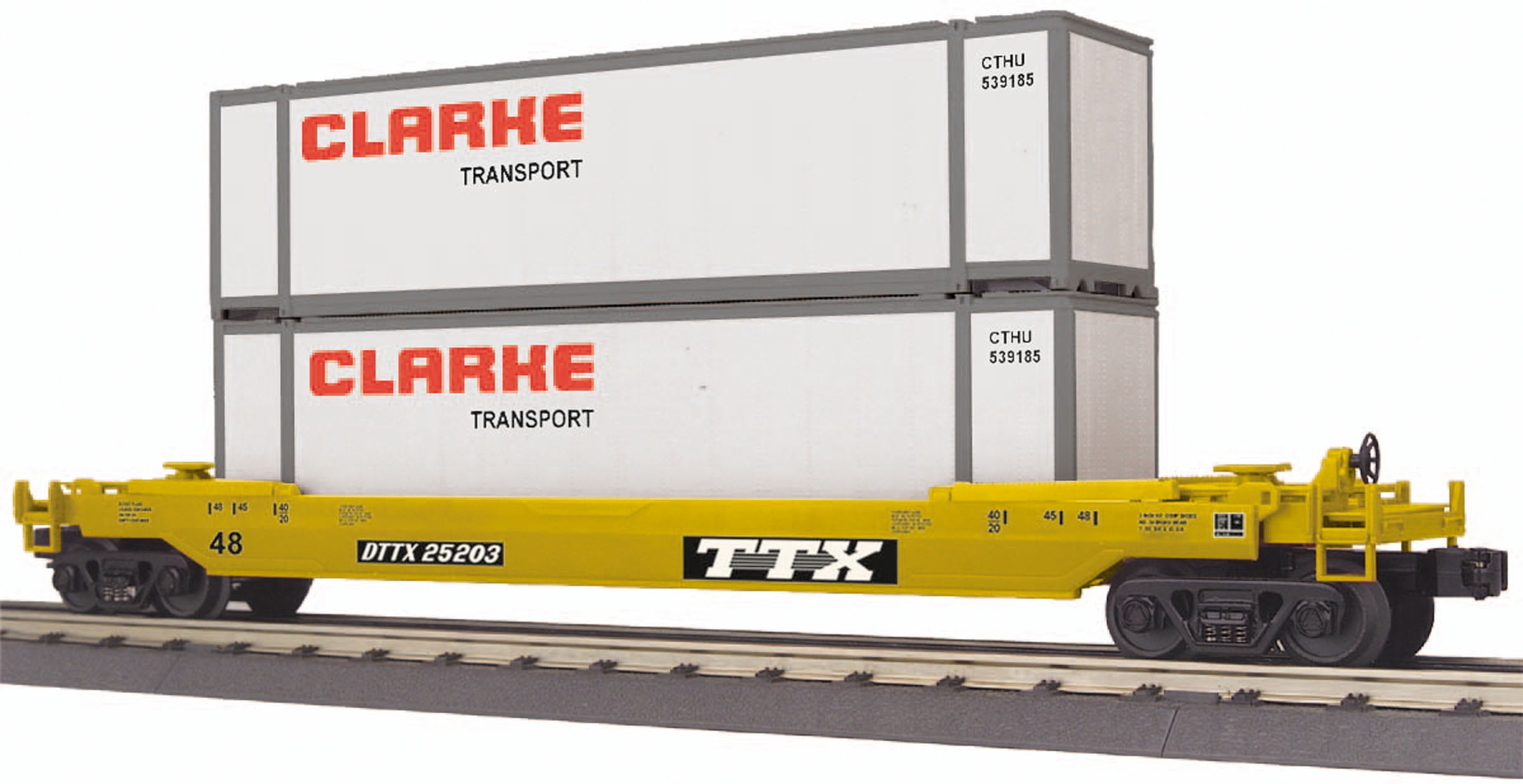 MTH 30-76622 O TTX Husky Stack Intermodal Well Car w/ Load - 3-Rail ...