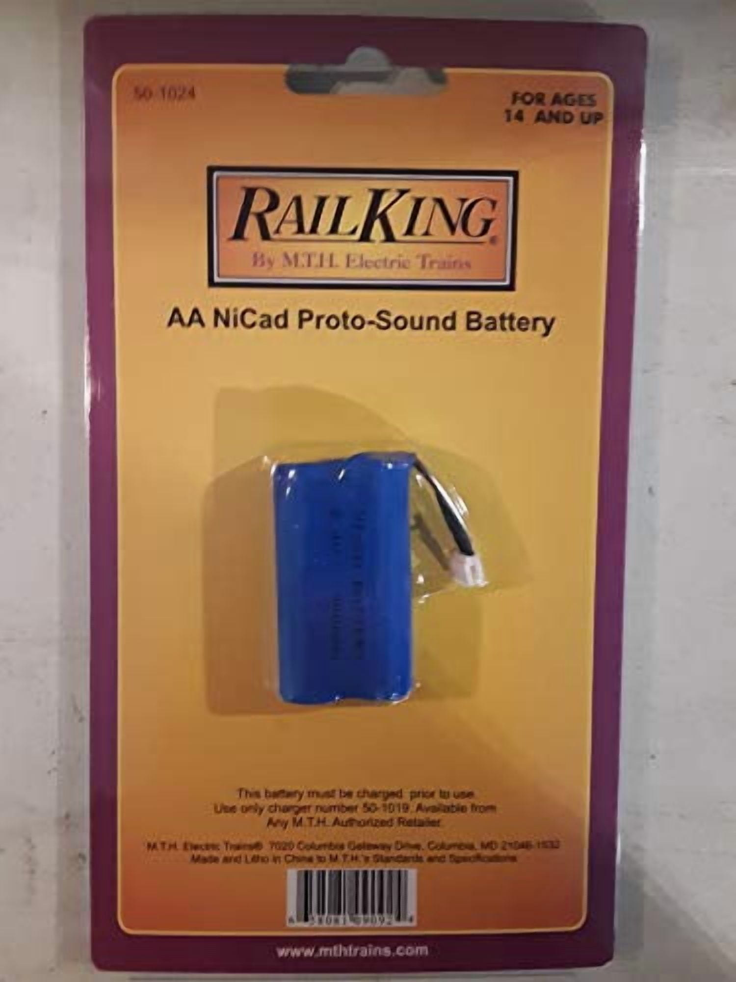 MTH MTH501024 AA NiCd Proto-Sound Battery - Walmart.com