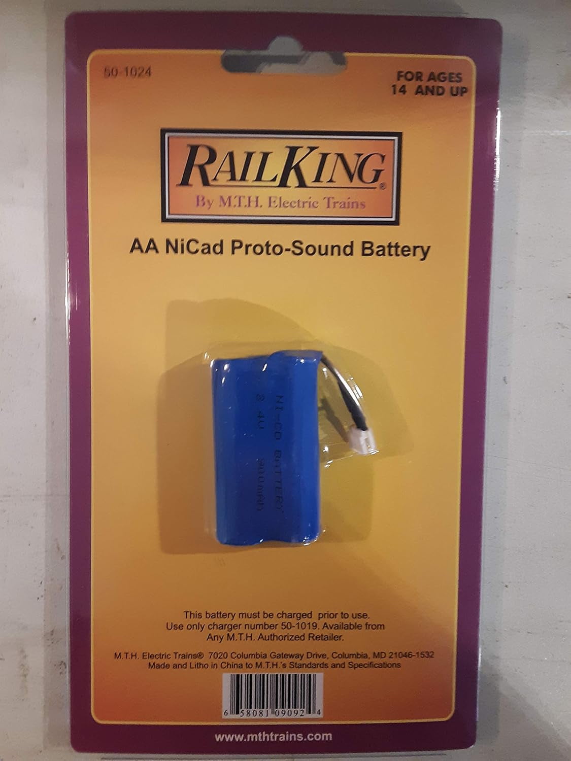 MTH MTH501024 AA NiCd Proto-Sound Battery - Walmart.com