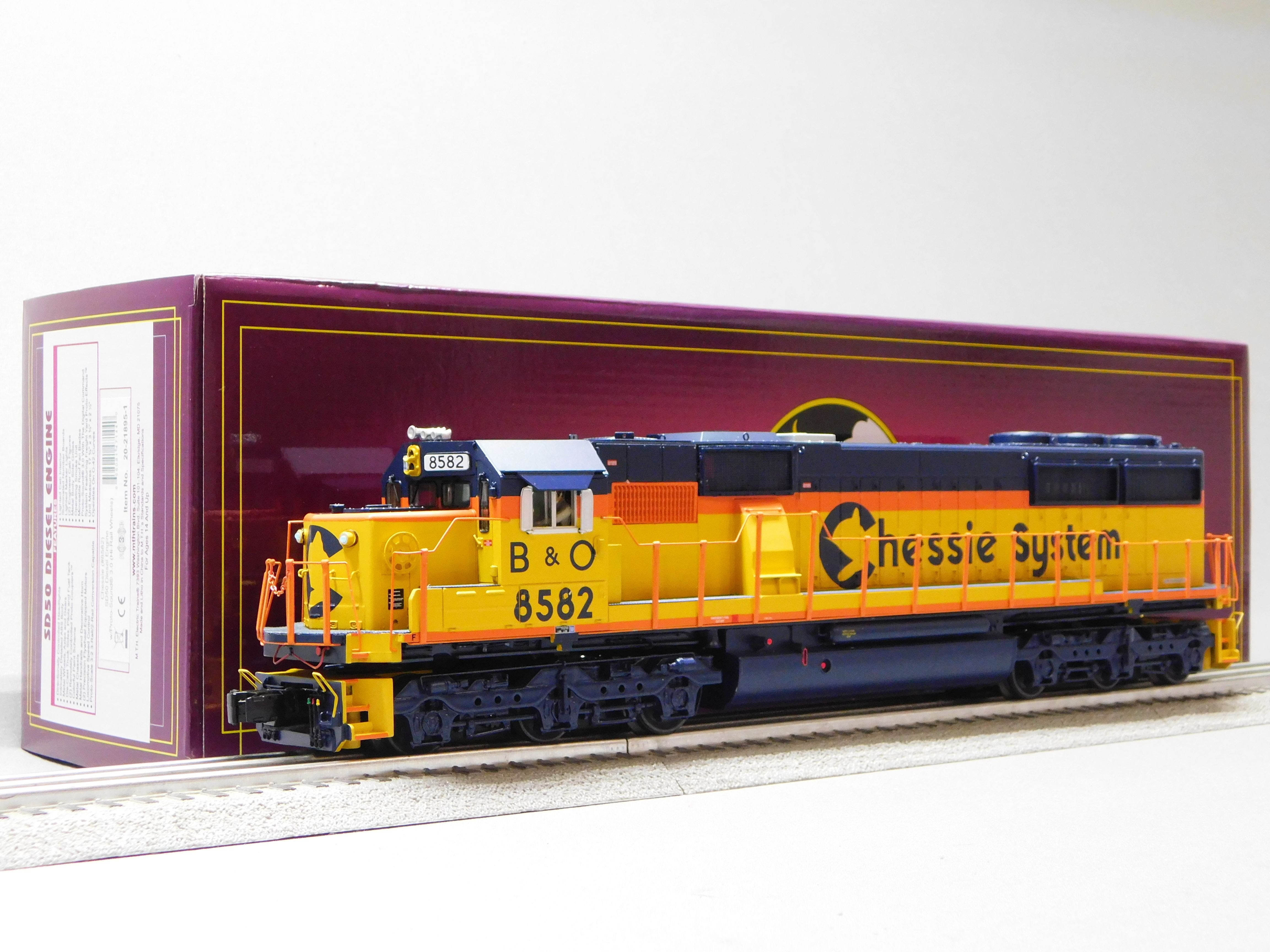 MTH PREMIER CHESSIE SD50 DIESEL ENGINE W/ PROTO 3 O GAUGE 20-21895-1 ...
