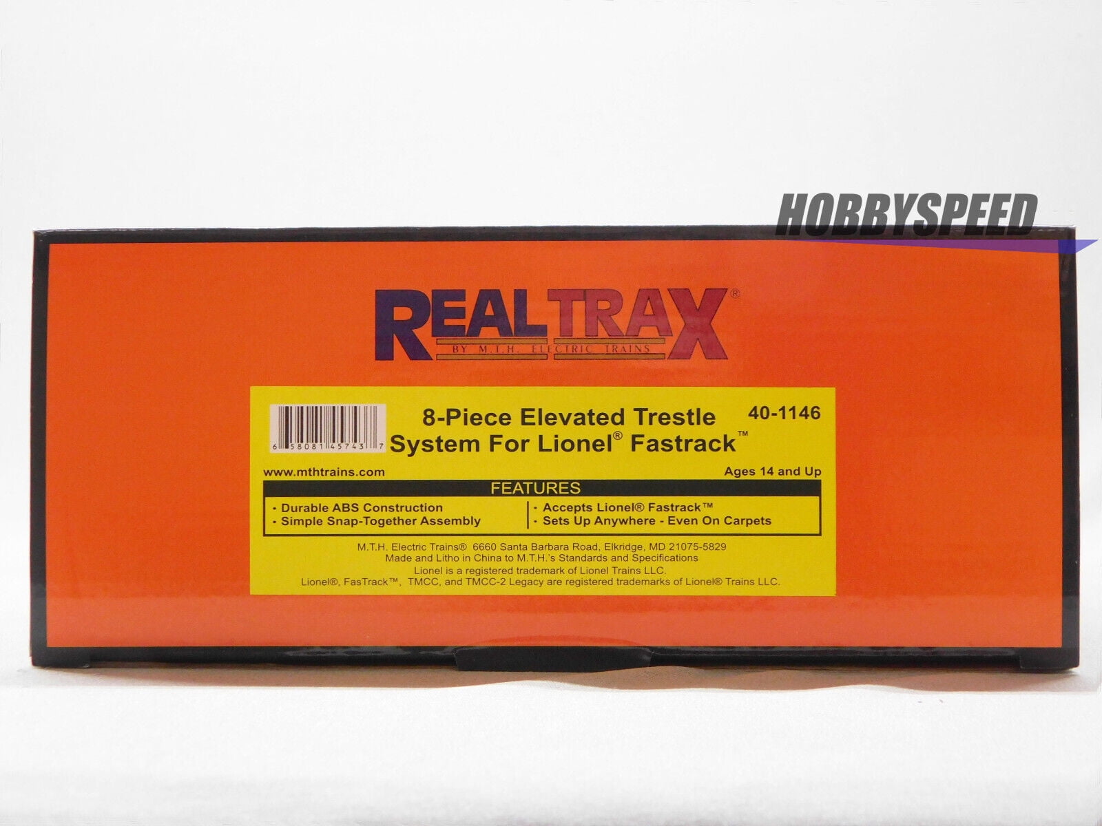 MTH RAILKING 8 Piece Elevated Trestle Set for FASTRACK O Gauge 40-1146 ...