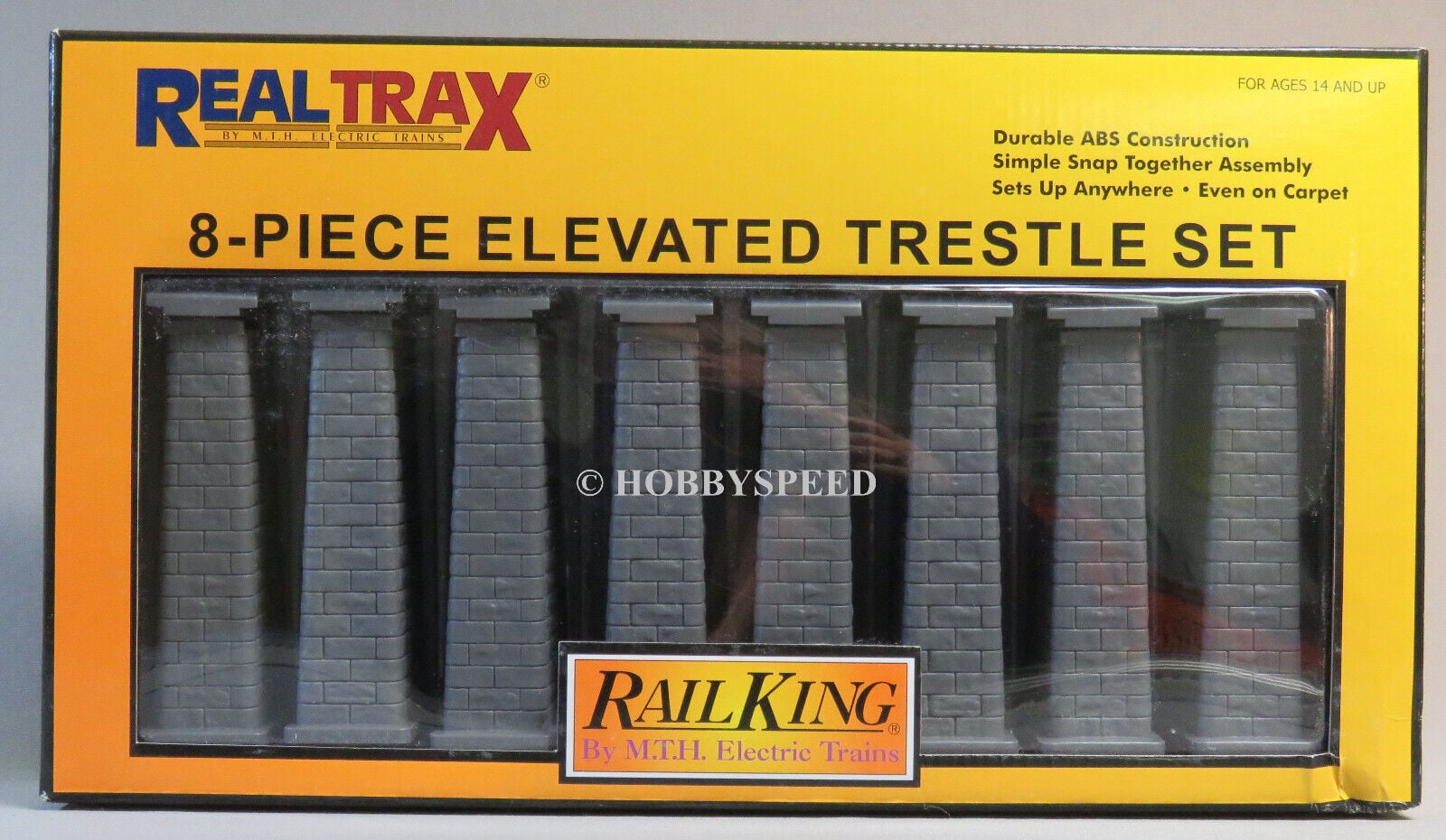 MTH RAILKING 8 Piece Elevated Trestle Set for REALTRAX O Gauge 40-1136 ...