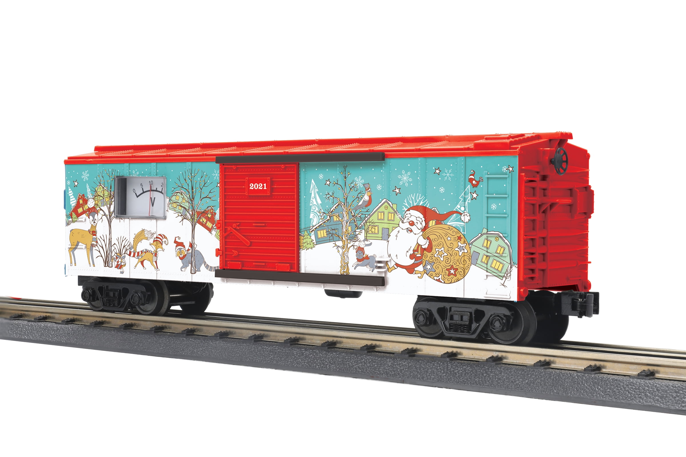 MTH RAILKING Christmas BOXCAR w/ Power Meter 2021 O Gauge 30-71061 ...