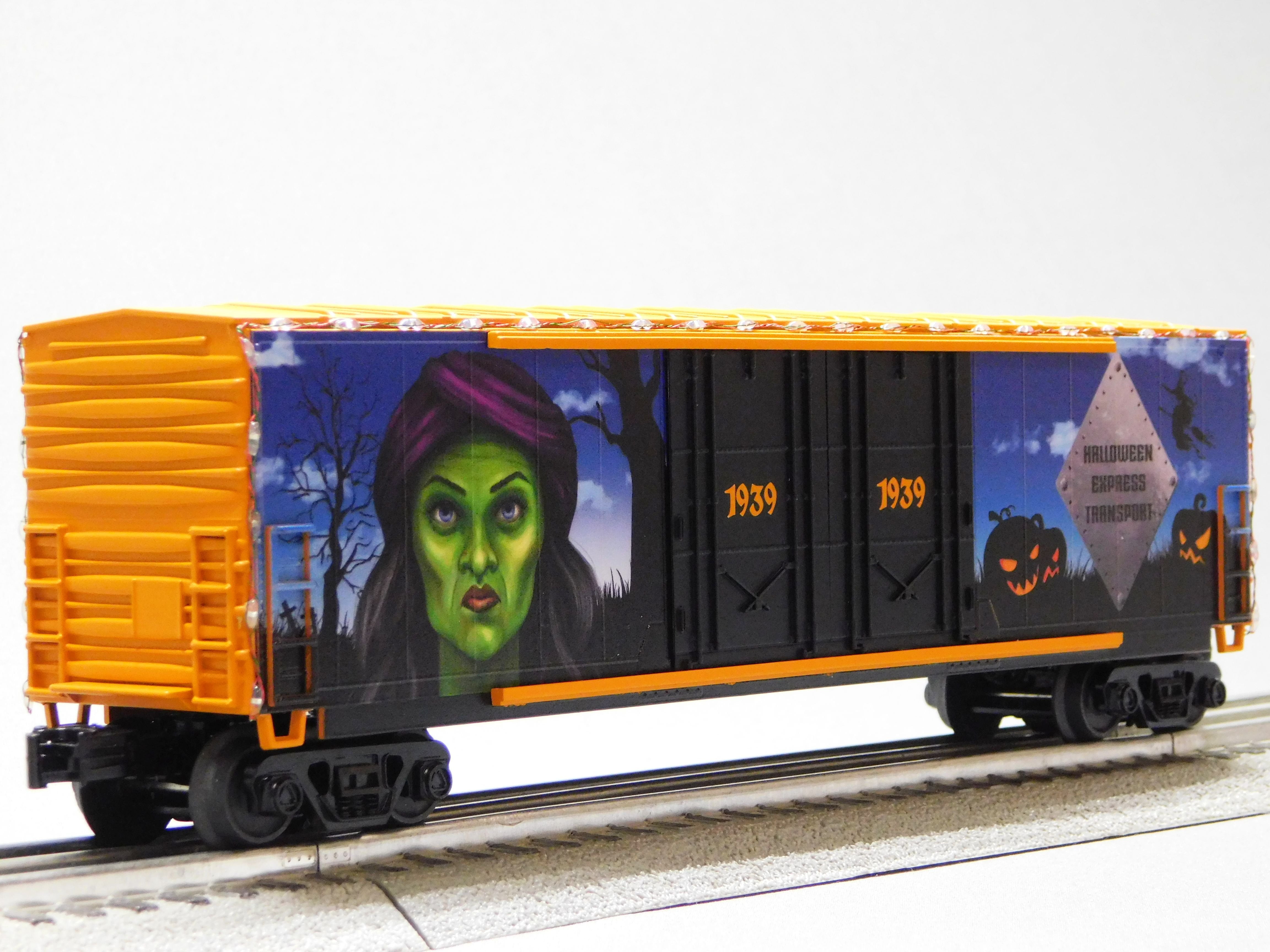 MTH RAILKING HALLOWEEN WITCH EXPRESS TRANSPORT 1939 BOXCAR 30-70130B ...