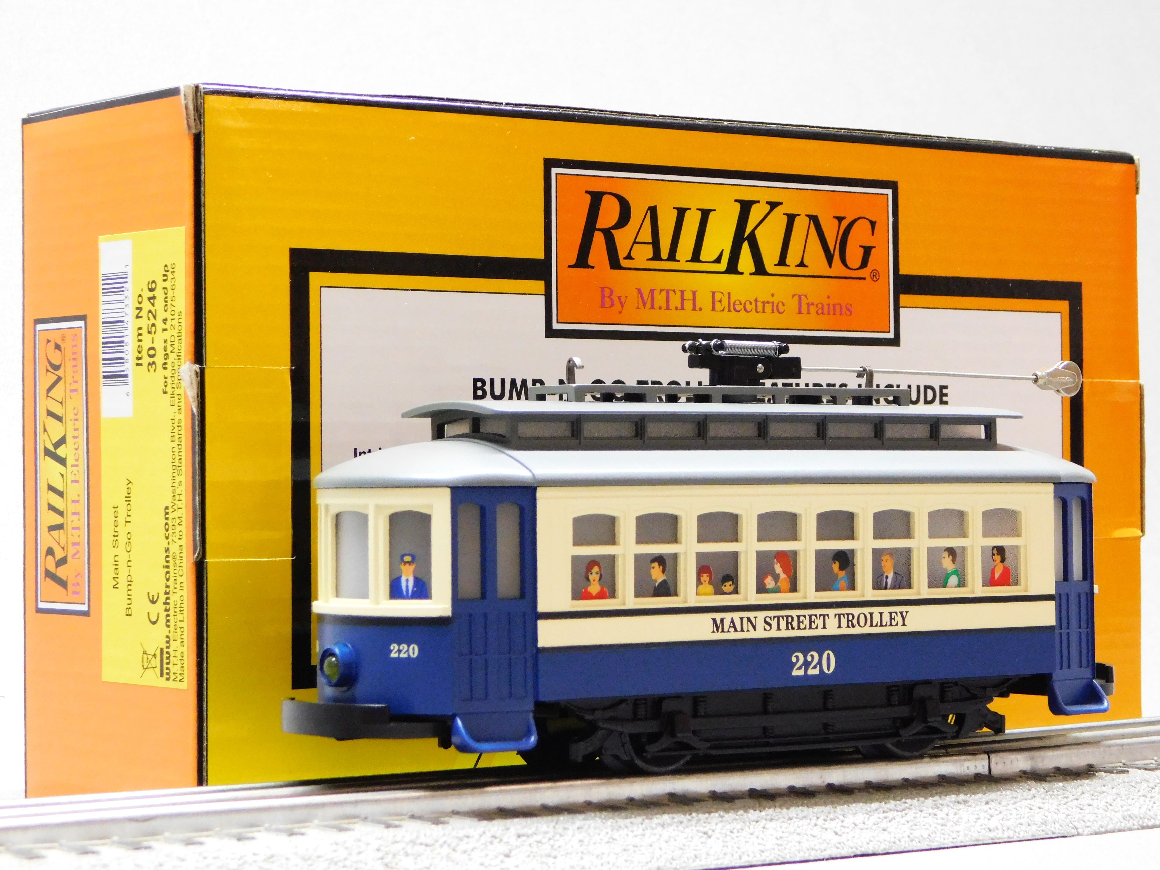 MTH RAILKING MAIN STREET BUMP N GO TROLLEY O GAUGE 30-5246 - Walmart.com