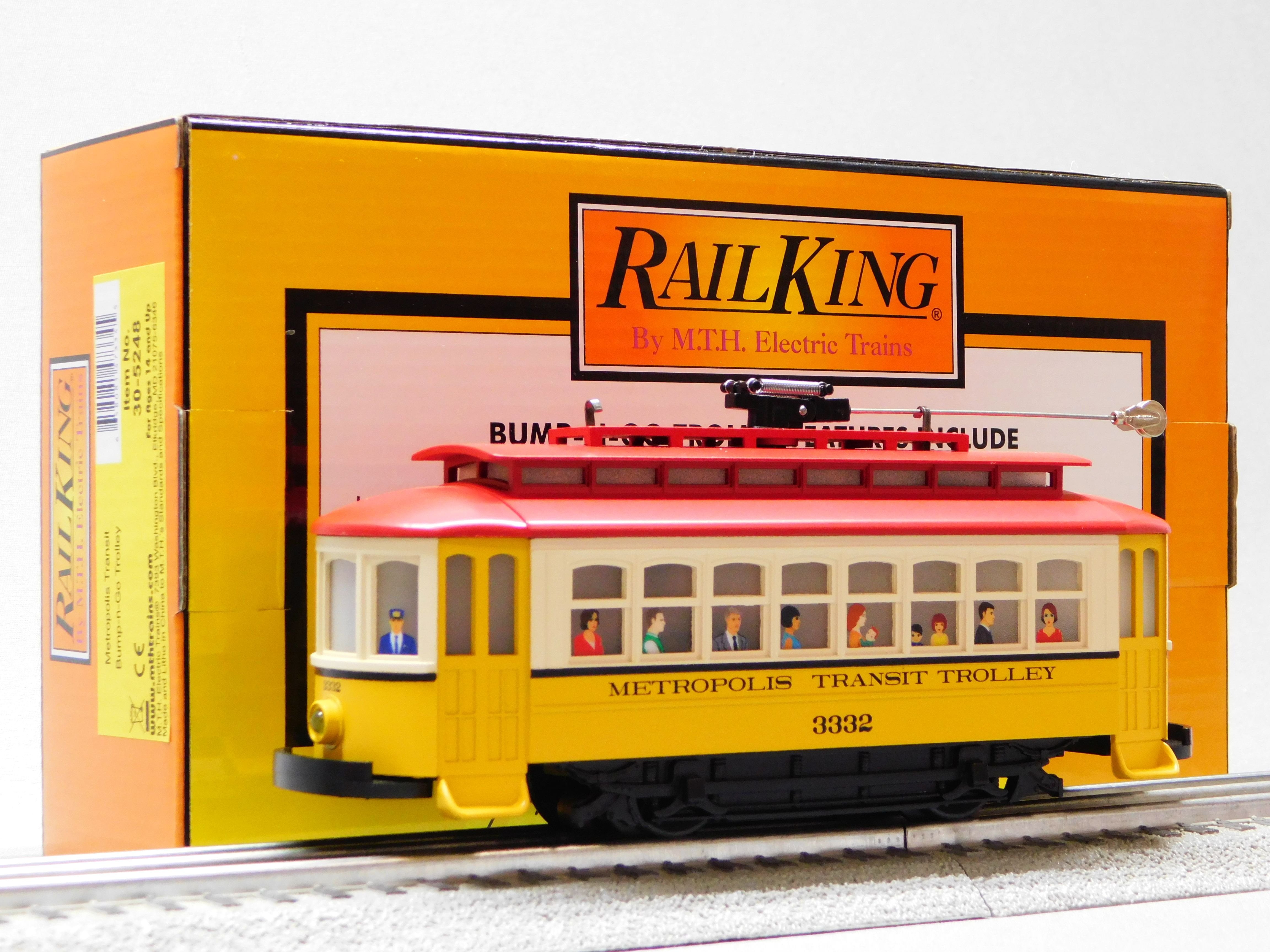MTH RAILKING METROPOLIS TRANSIT BUMP N GO TROLLEY O GAUGE 30-5248 - Walmart.com