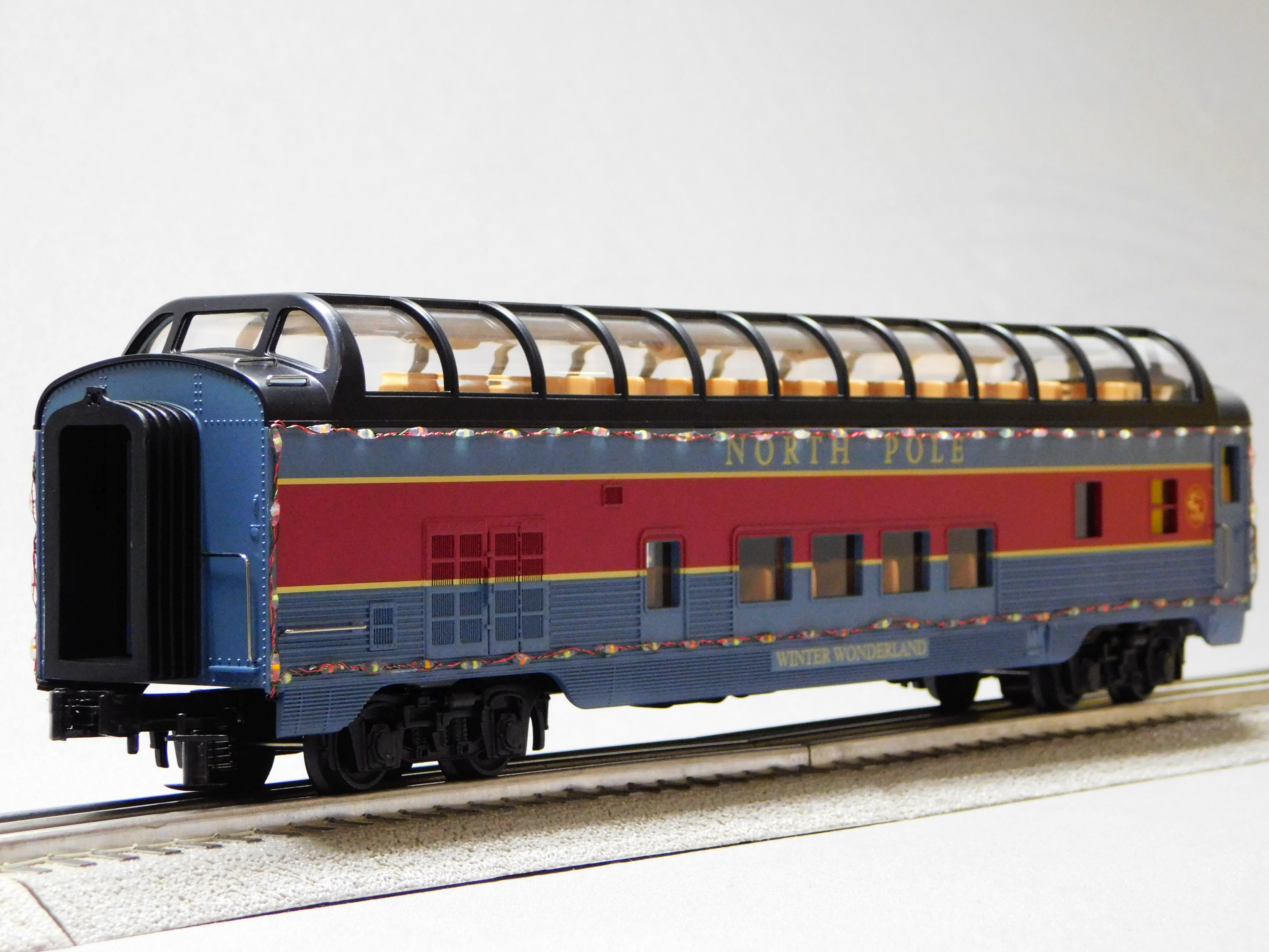 MTH RAILKING NORTH POLE 60' STREAMLINED FULL VISTA DOME CAR O GAUGE 30 ...
