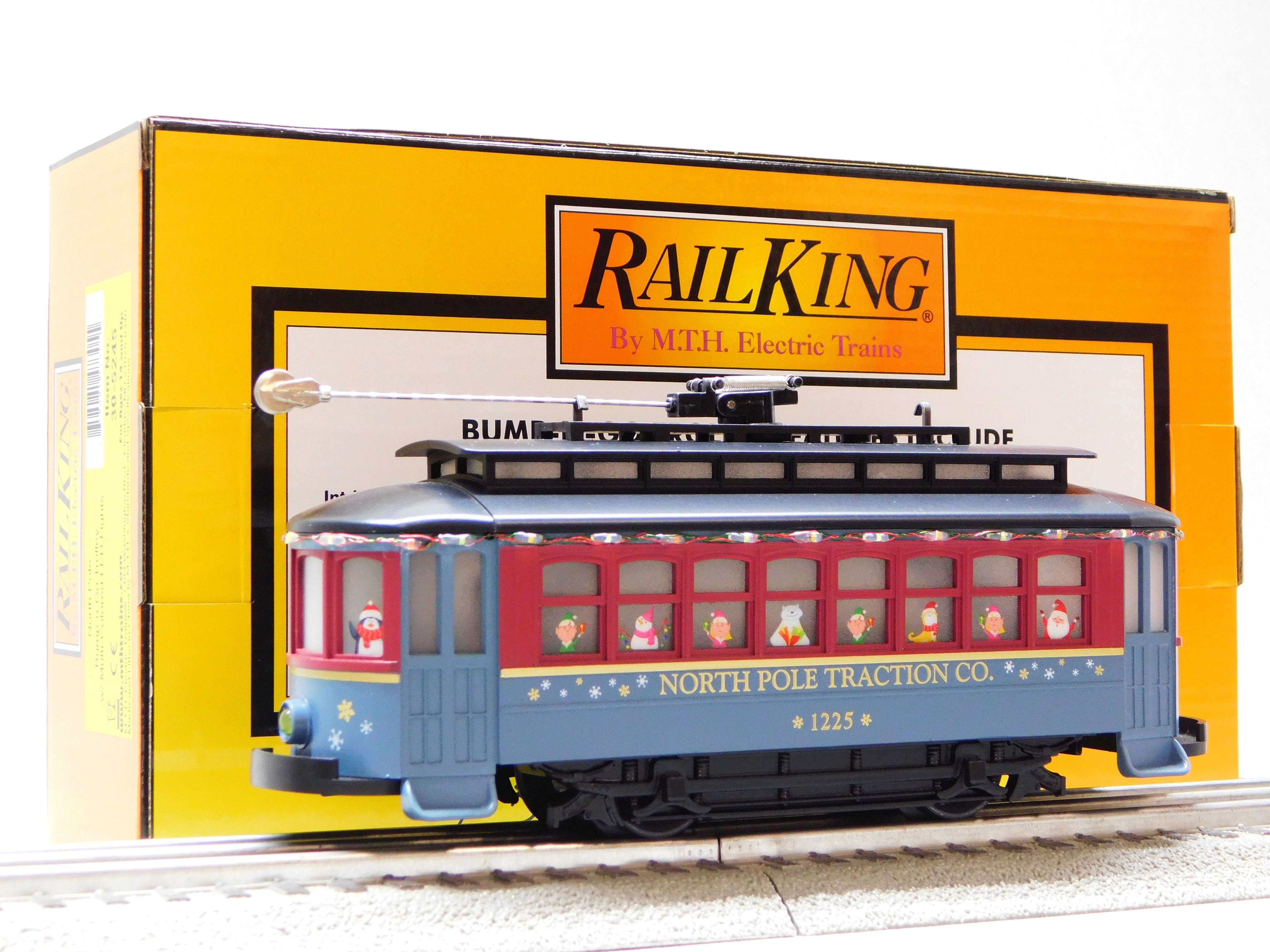 MTH RAILKING NORTH POLE BUMP N GO TROLLEY CHRISTMAS LEDS O GAUGE 30 ...