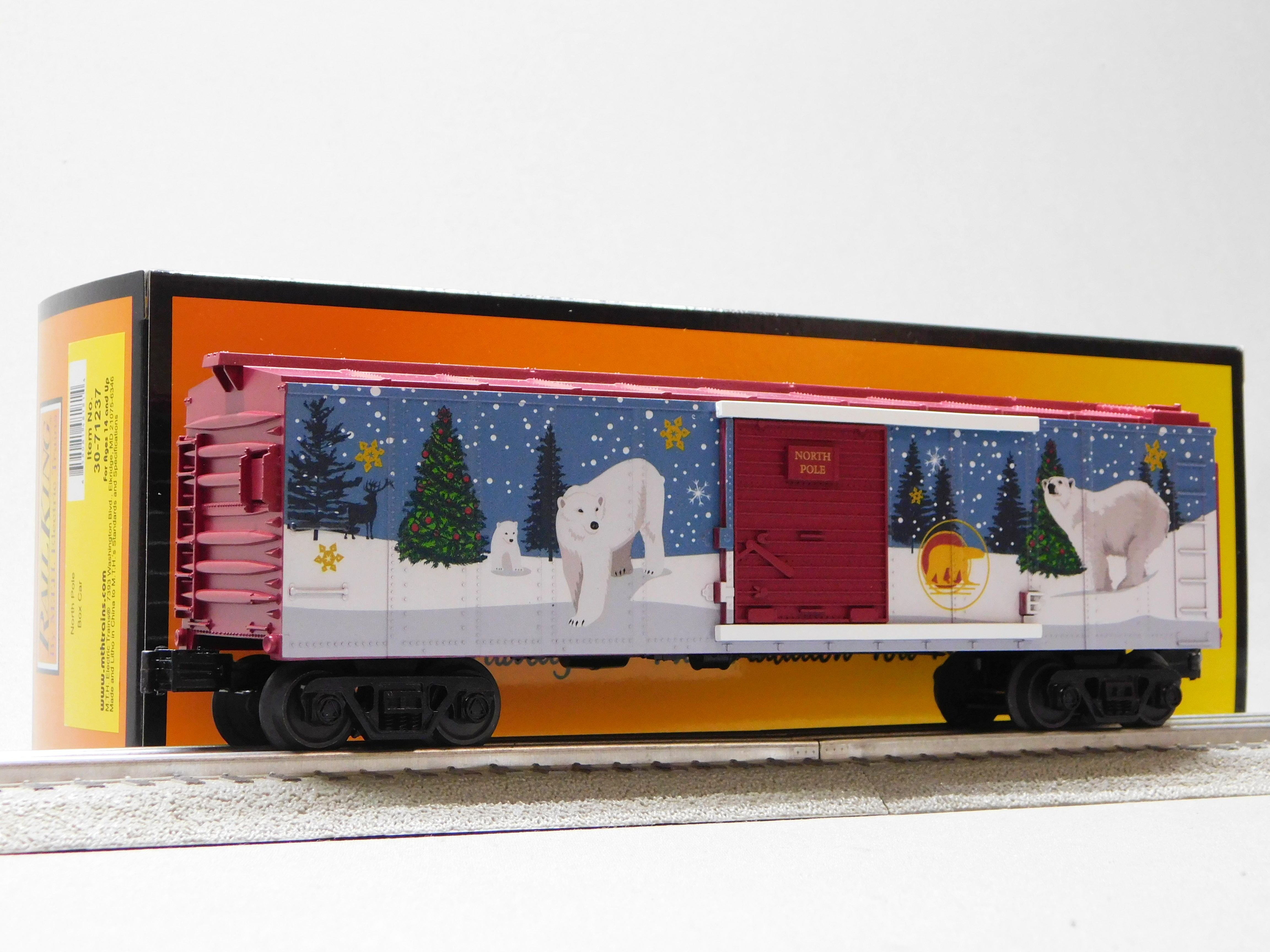 MTH RAILKING NORTH POLE POLAR BEAR BOXCAR 2025 O GAUGE 30-71237 ...