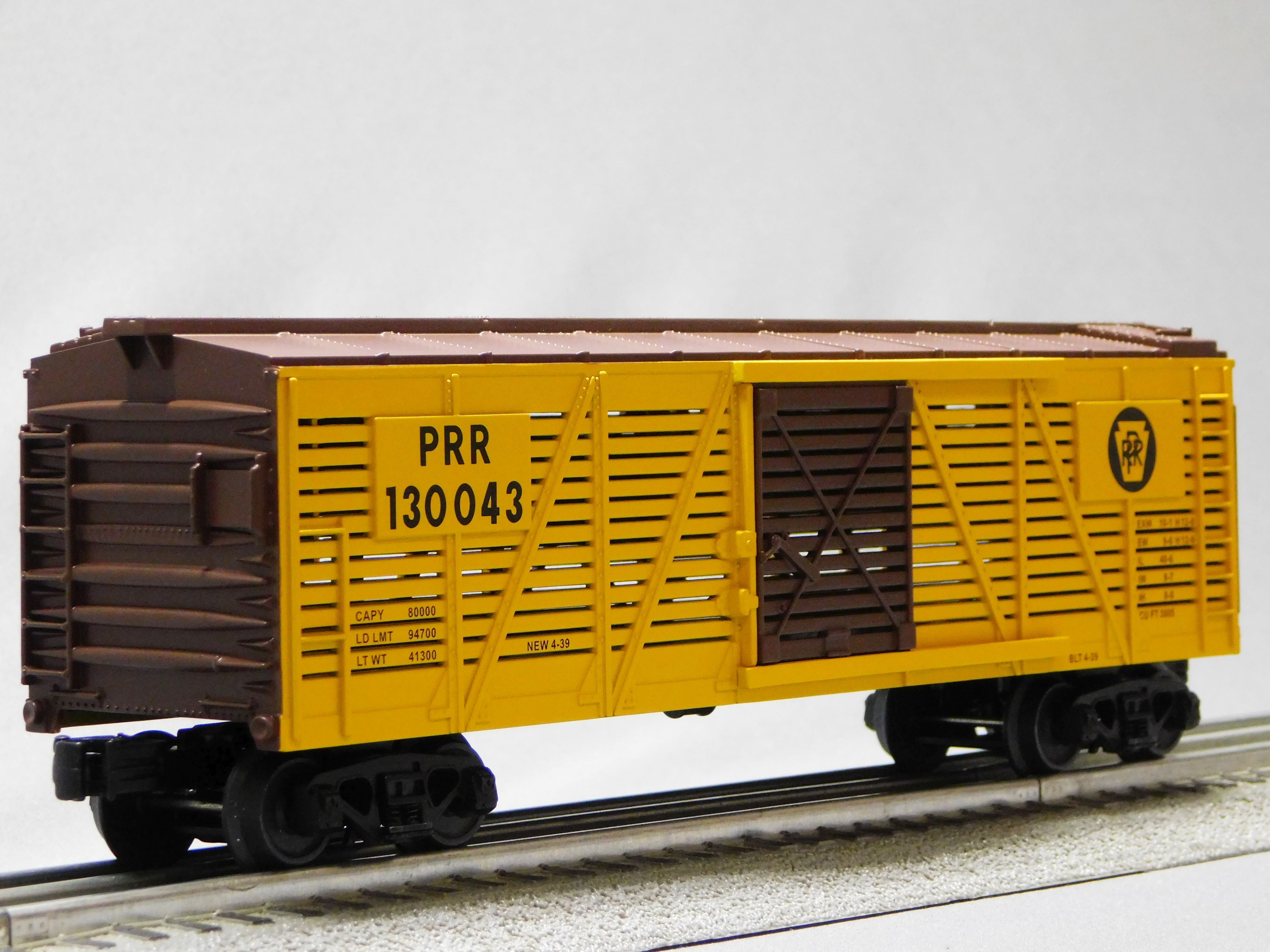 MTH RAILKING PENNSYLVANIA RAILROAD STOCK CAR 130043 P.R.R. O GAUGE 30 ...
