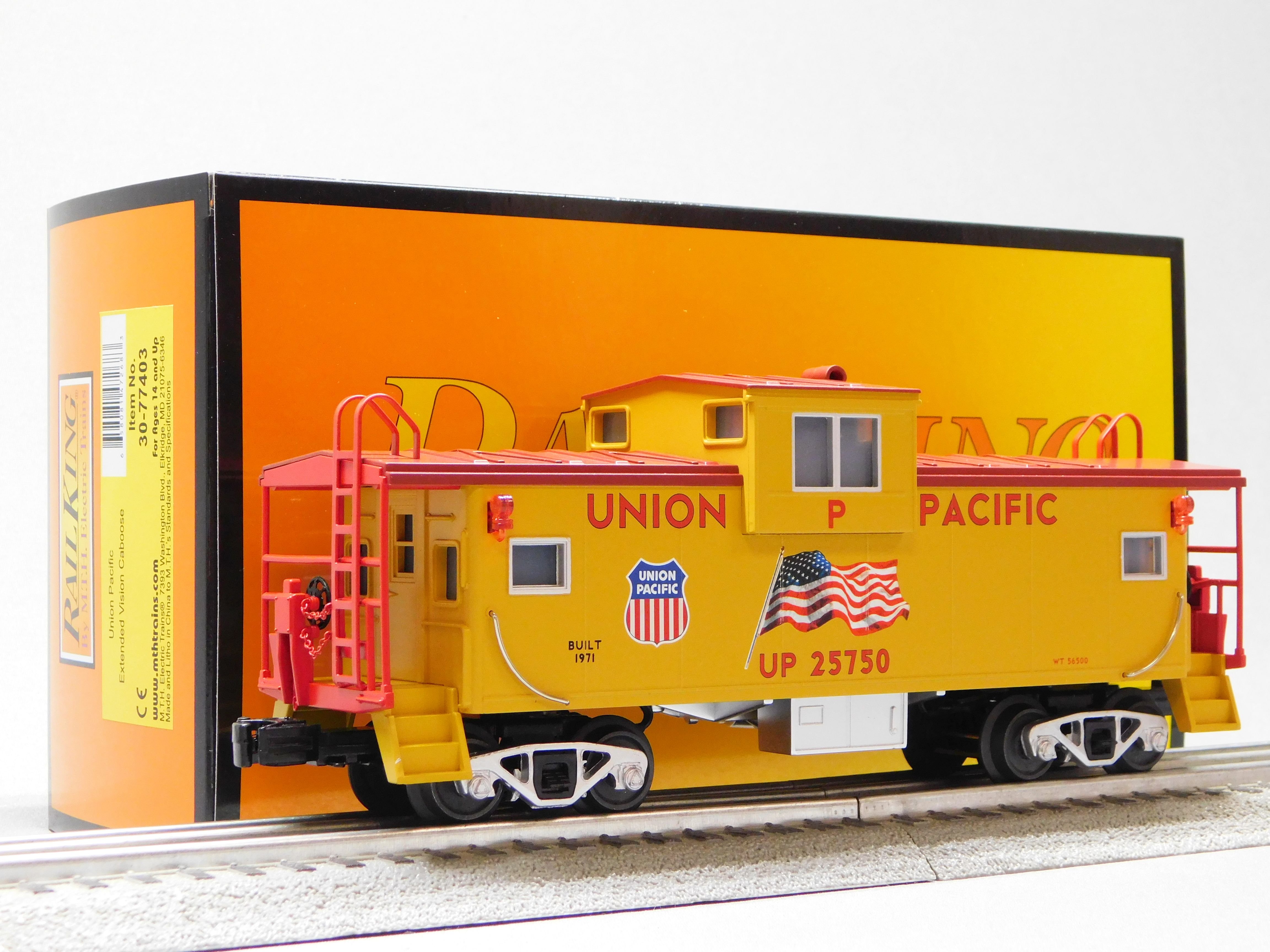 MTH RAILKING UNION PACIFIC EXTENDED VISION CABOOSE #25750 O GAUGE 30 ...