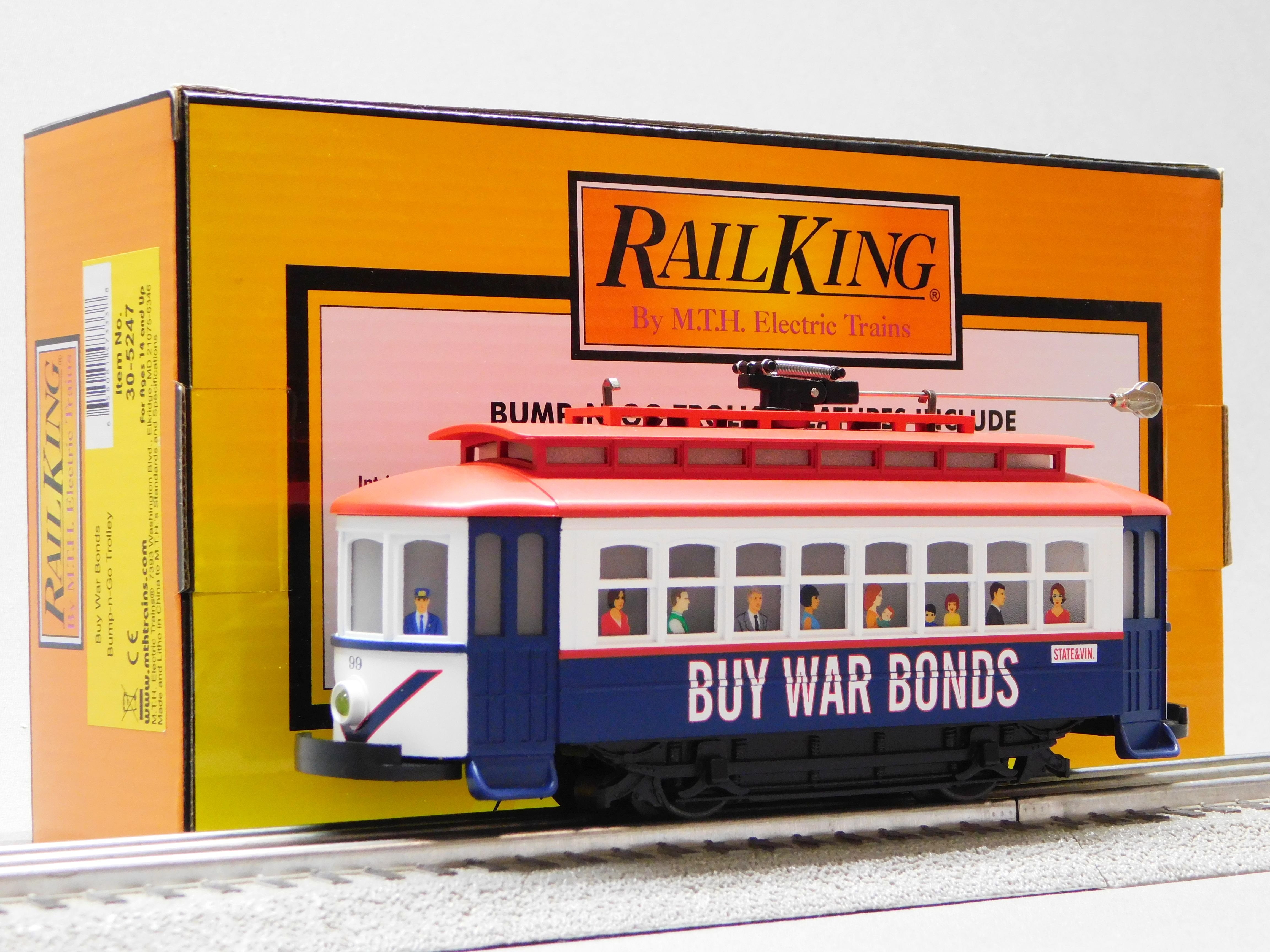 MTH RAILKING WAR BONDS BUMP N GO TROLLEY O GAUGE 30-5247 - Walmart.com