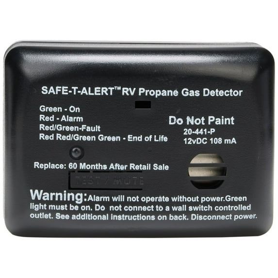 MTI Industries 12V 20 Series Safe-T-Alert Mini RV Propane/LP Gas Alarm ...