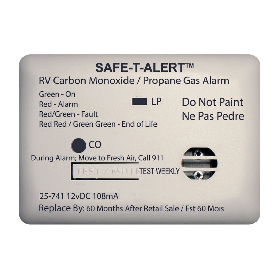 MTI Industries 12V 25 Series Safe-T-Alert Mini RV Dual Carbon Monoxide ...