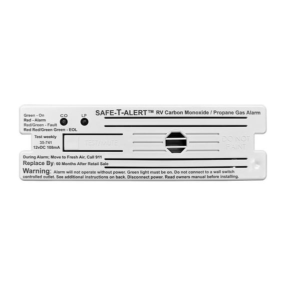 MTI Industries 12V 35 Series Safe-T-Alert RV Dual Carbon Monoxide ...
