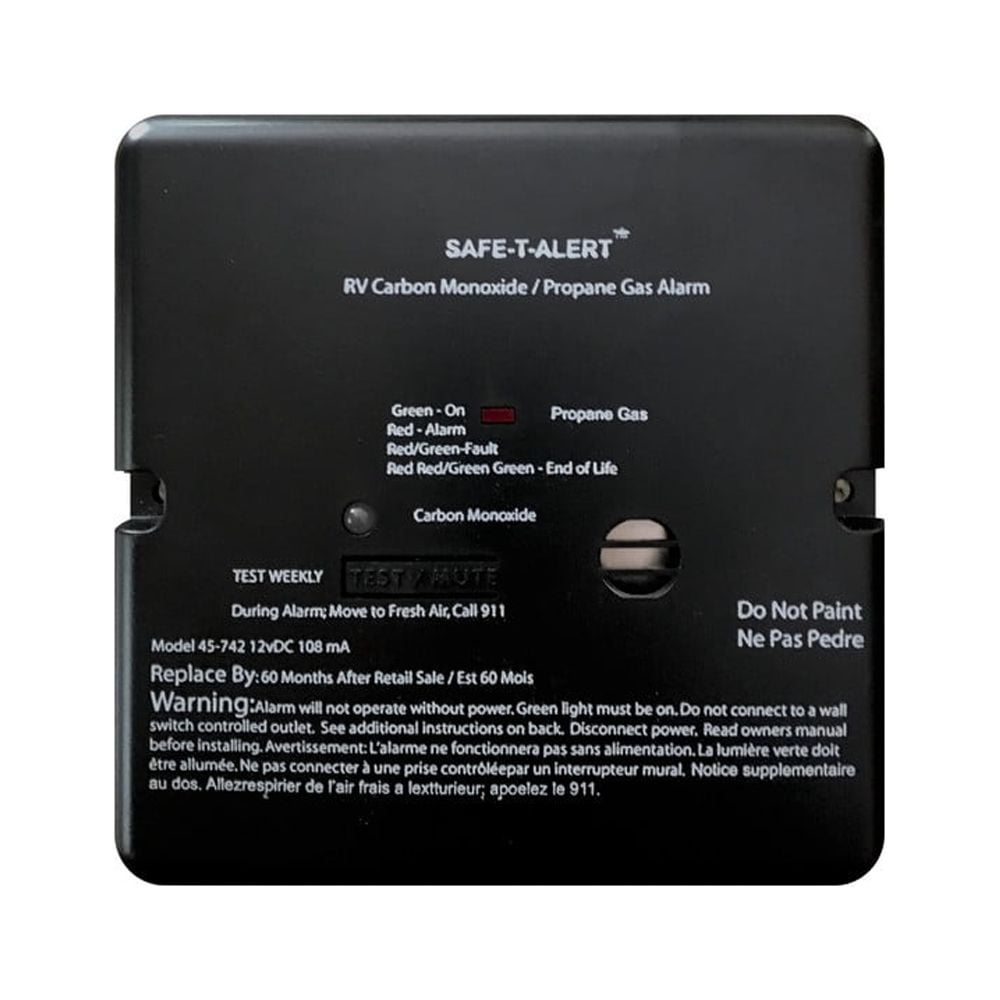 MTI Industries Safe-T-Alert 45 Series Flush Mount Dual RV Carbon ...
