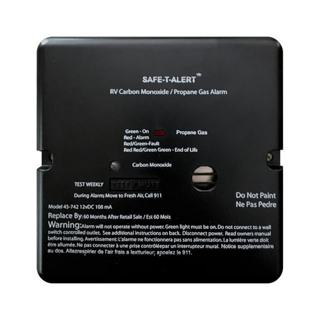 MTI Industries Safe-T-Alert 45 Series Flush Mount Dual RV Carbon ...