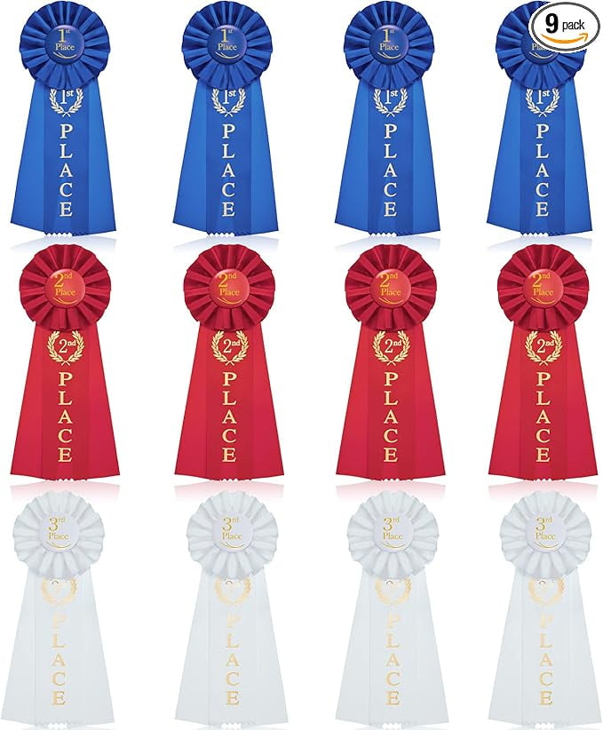 MTLEE Award Ribbons Set 1st Place Rosette Ribbon Prize Ribbon Winner ...