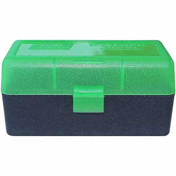 MTM 100 Round Flip-Top Rifle Ammo Box 308 Win, 243 Clear Green/Black ...