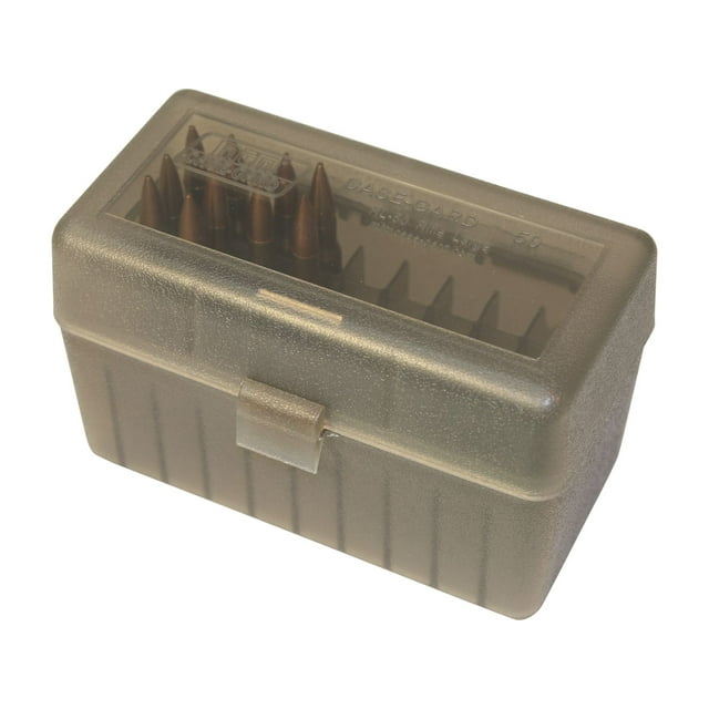 MTM 50 Round Flip-Top 270 Win 280 Rem 30-06 Rifle Ammo Box - Clear Smoke - Walmart.com