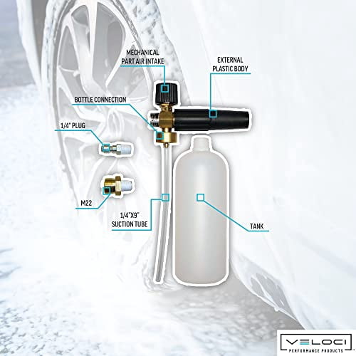 MTM Hydro Foam Cannon Pressure Washer Attachment for Cleaning Vehicles ...