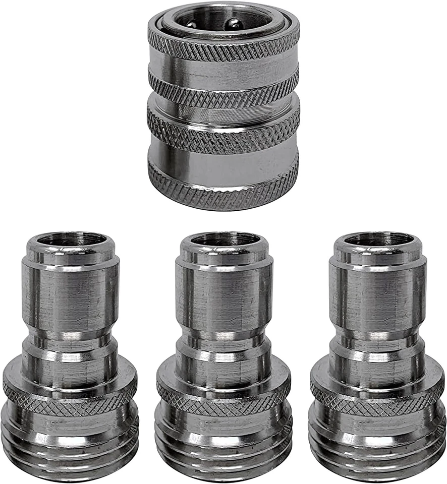 MTM Hydro Pressure Washer Adapter Set for Garden Hose 3/4” Stainless Steel 1x3 - Walmart.com