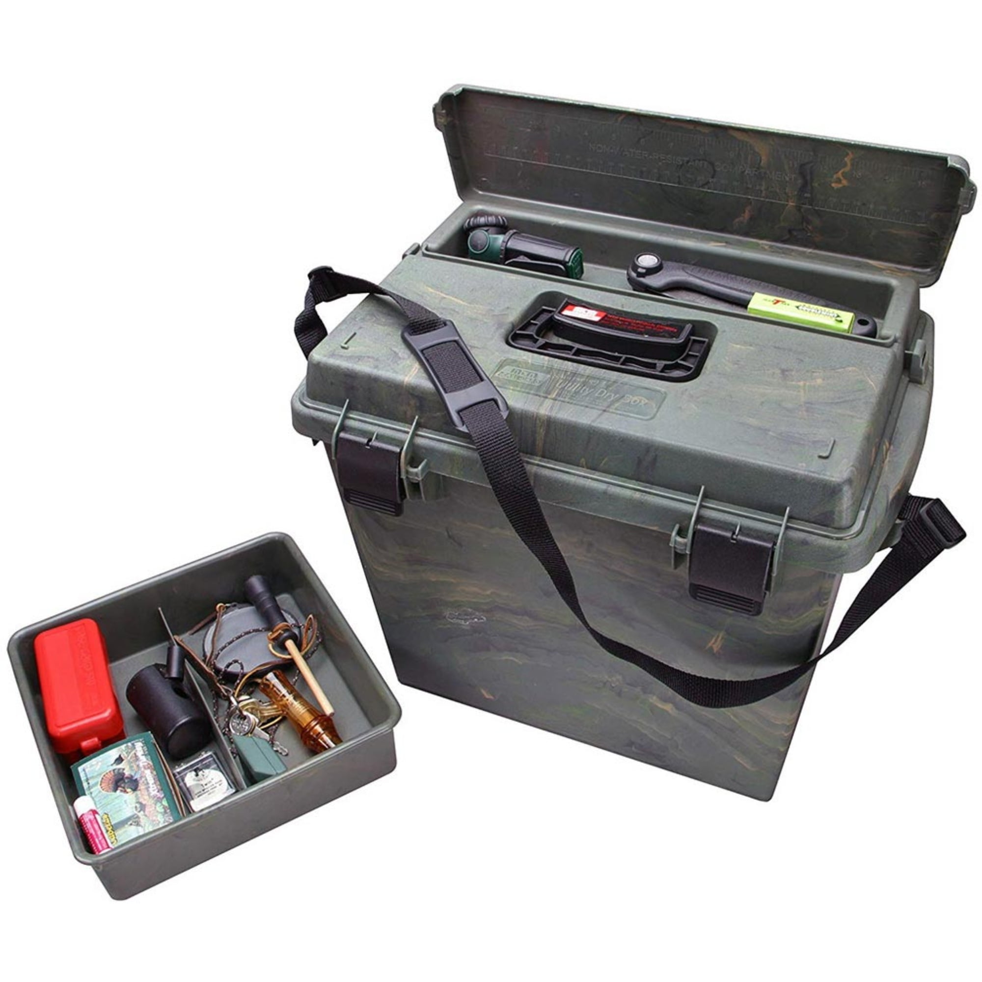 MTM SPORTSMEN'S SPID 7 DRY BOX LARGE POLYPROPYLENE GREEN WILD CAMO ...