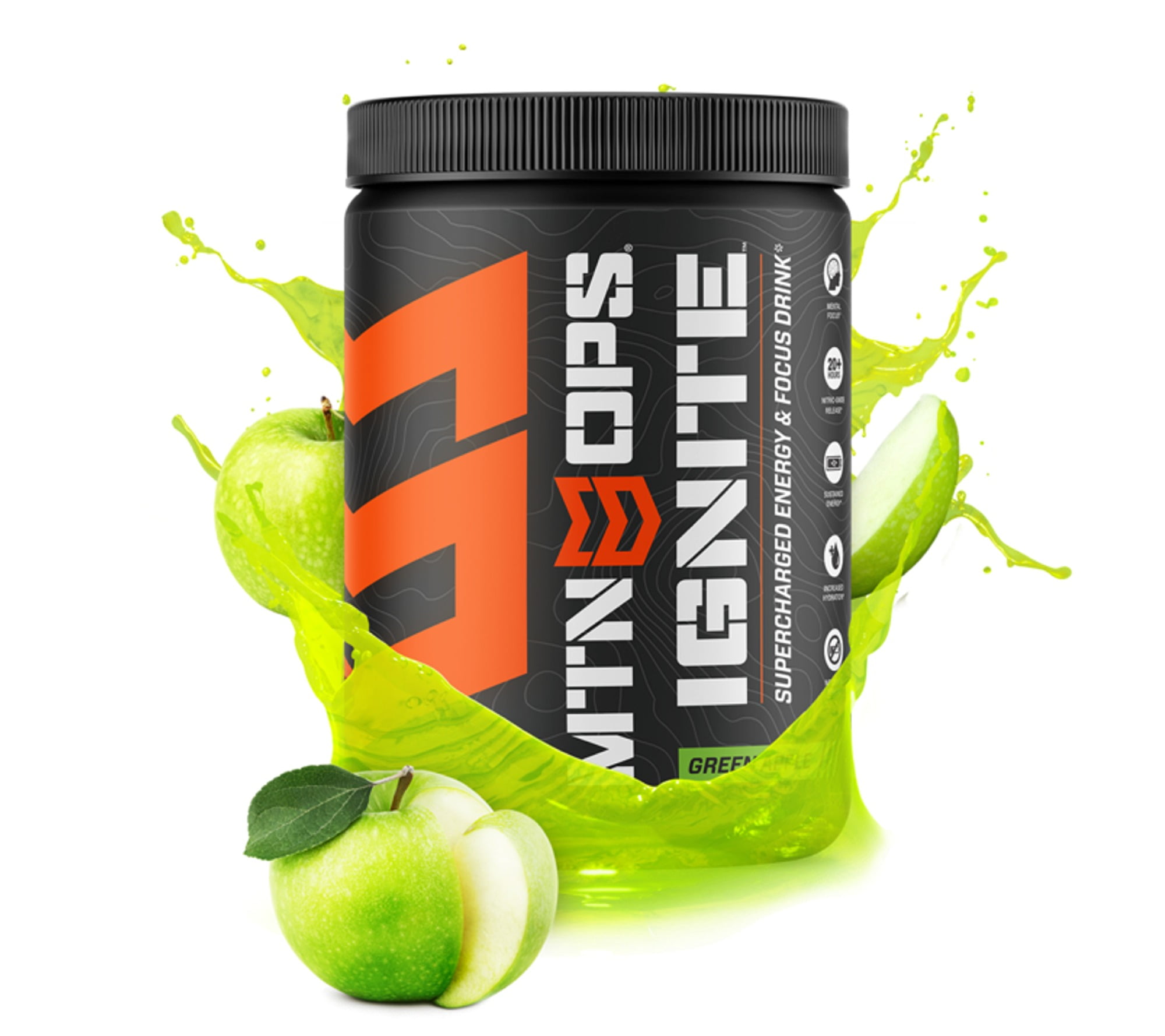 MTN OPS Ignite Supercharged Energy and Focus Drink (Green Apple) Powder ...