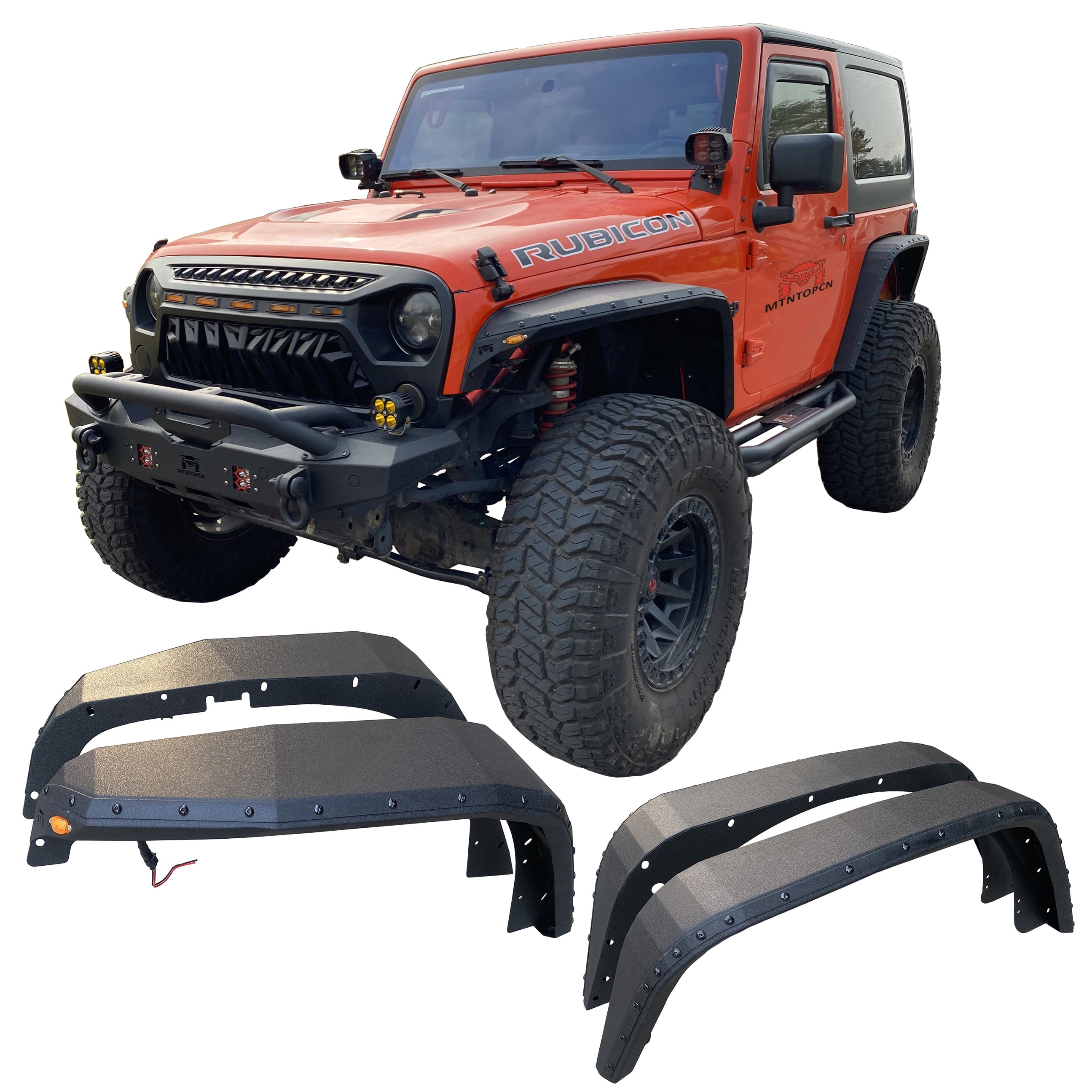 MTNtopcn Fender Flares Compatible for Jeep Wrangler JK JKU 2018 Blade ...