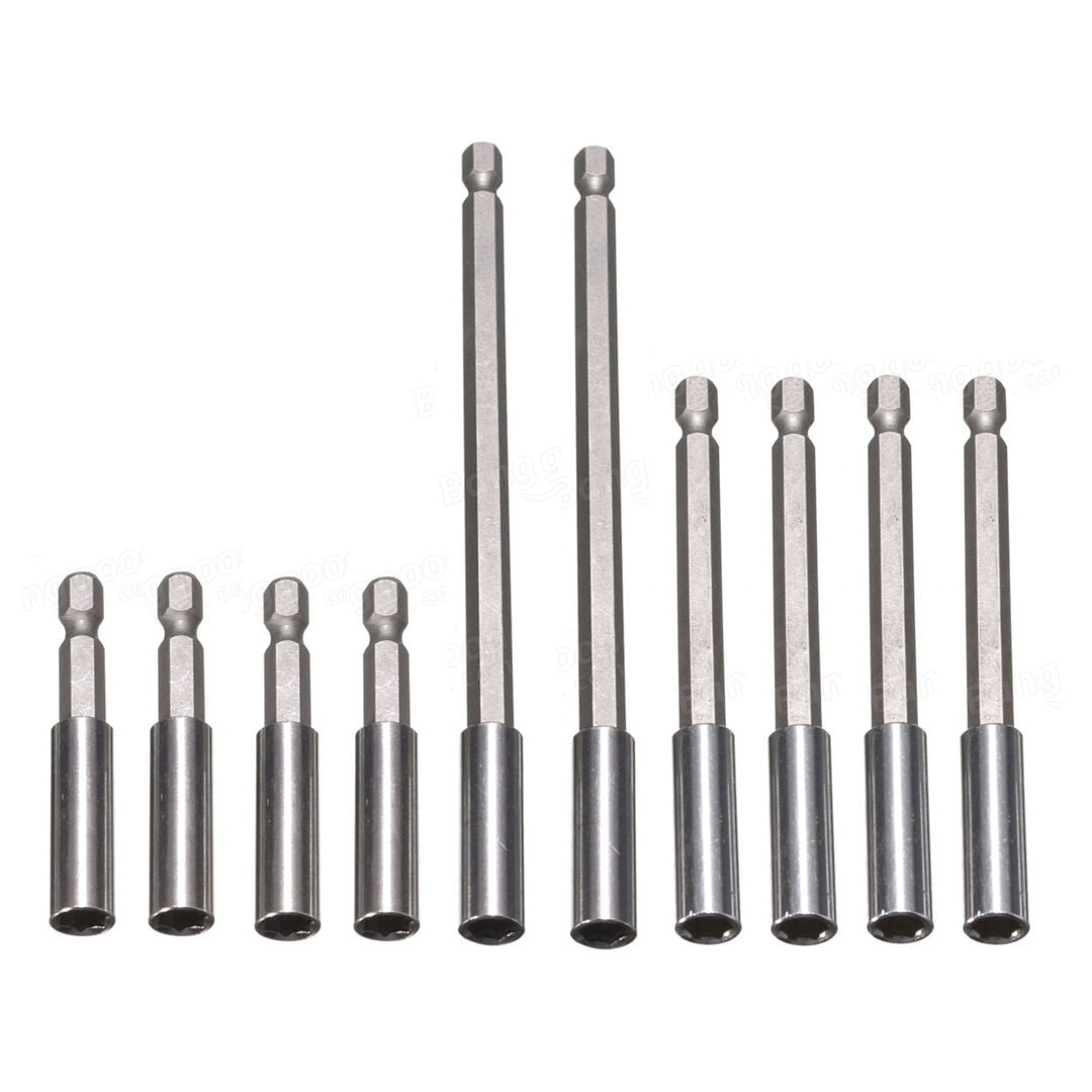 MTP 10x Assorted Magnetic Bit Extender 2.5"/4"/6" Quick Change 1/4" Hex ...