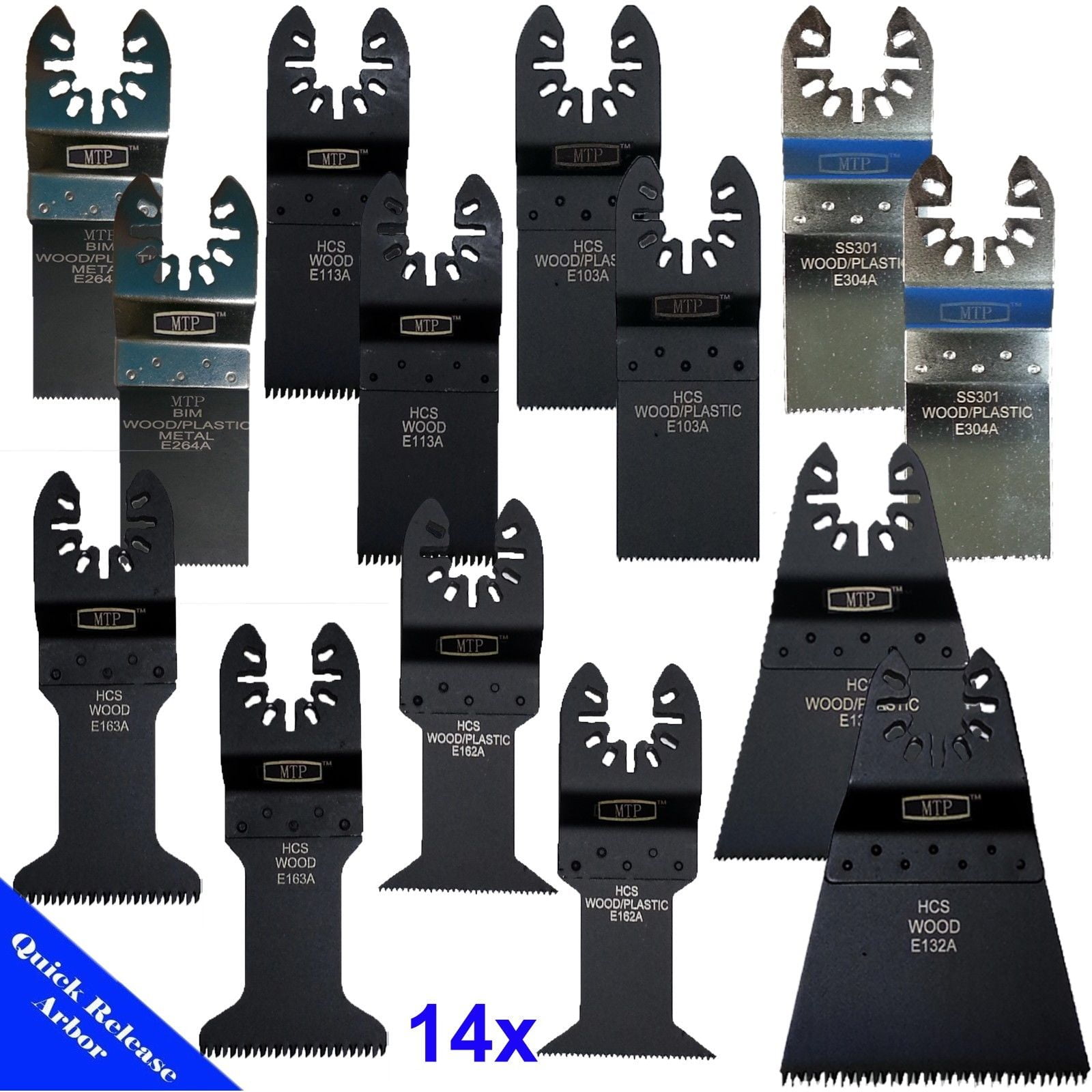 MTP ® 14 Assorted Metal/wood Oscillating Multitool Quick Release Saw ...