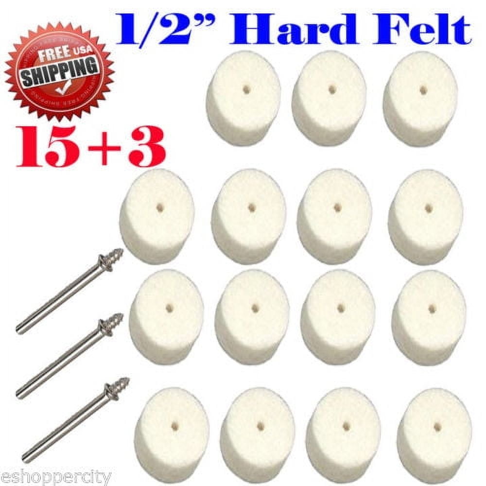 MTP ® 15+3 Hard 1/2" Wheel Felt Polishing Tip for Dremel 414 Rotary ...