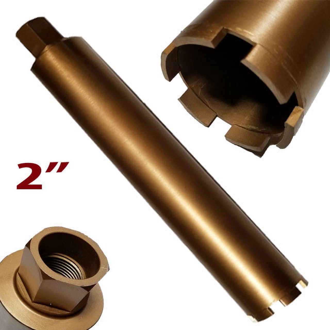 MTP 2" 50mm Wet Diamond Core Drill Bit for Concrete 1-1/4" -7 Thread 15 ...