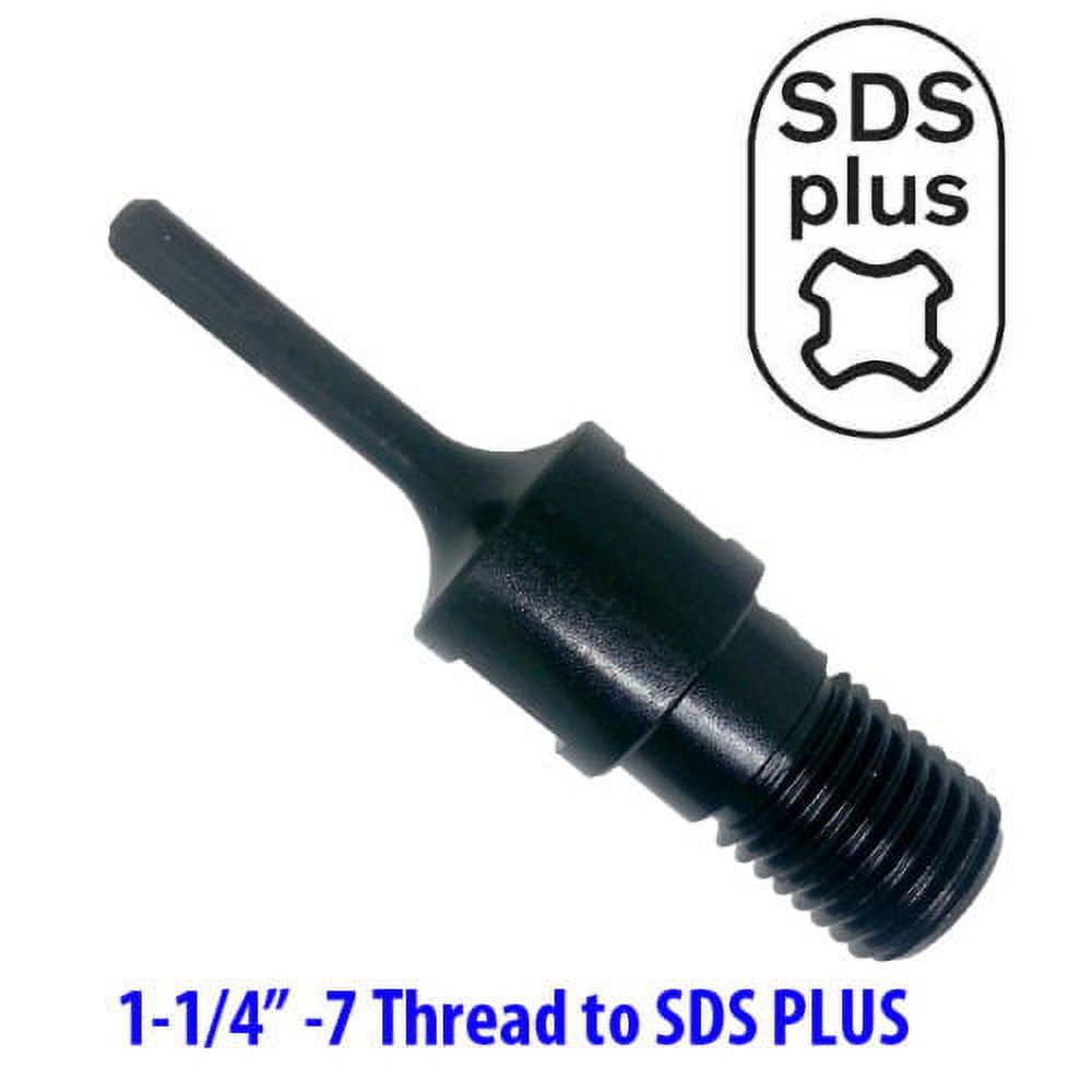 MTP ® Core Bit Adapter 1-1/4" - 7 UNC Thread Male to SDS PLUS Power ...