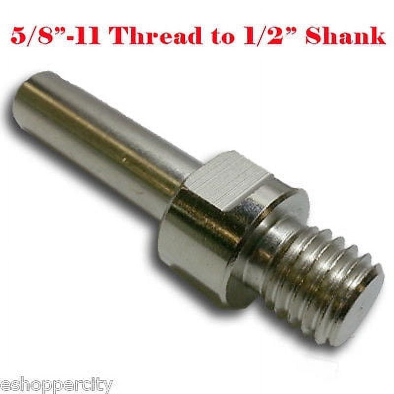MTP ® Core Drill Bit Adapter 5/8"-11 Thread Male 1/2" 0.5" Shank ...